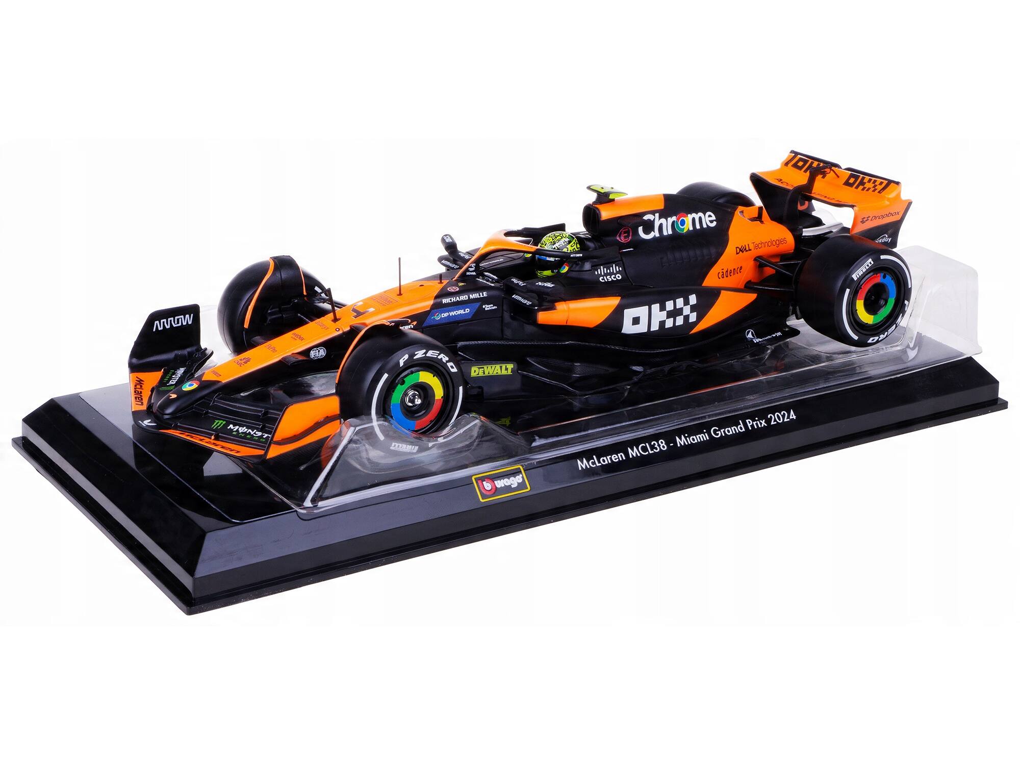 Bburago McLaren MCL38 #4 Lando Norris "OKX" Winner Formula One F1 ...