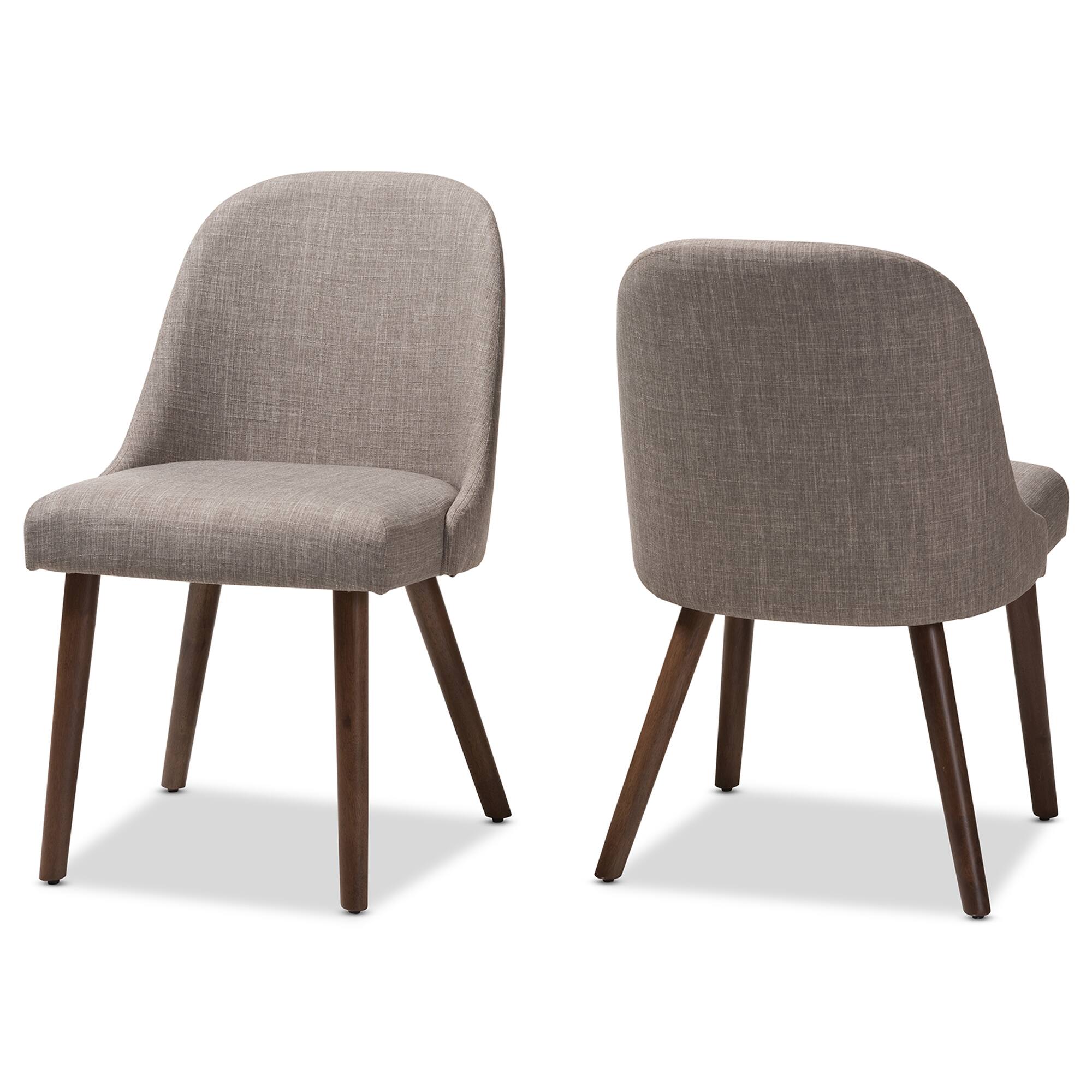 Baxton Studio Set of 2 Cody Mid Century Modern Fabric Upholstered ...