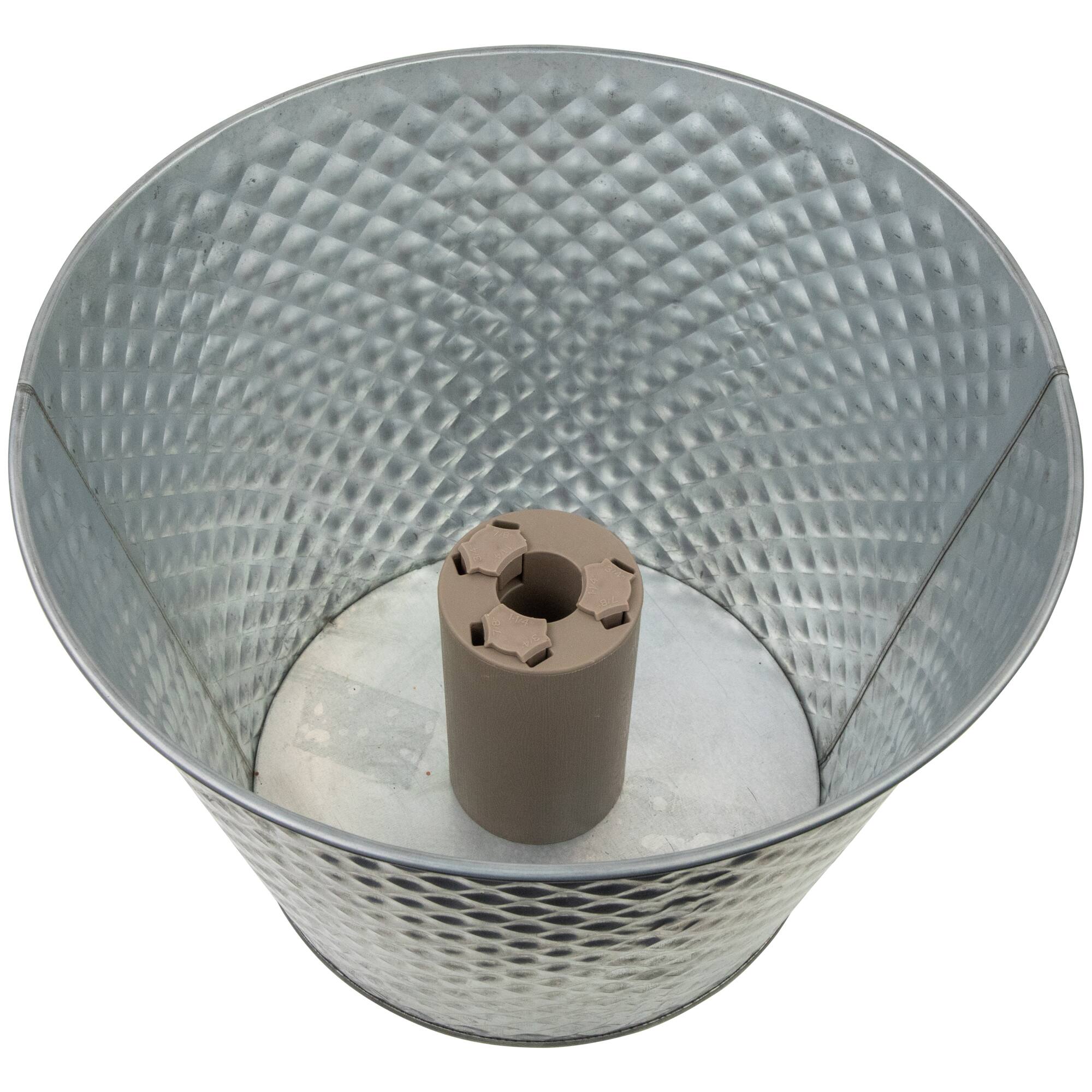 Northlight 14" Zinc Bucket Christmas Tree Collar Silver 35688229 - Best Buy