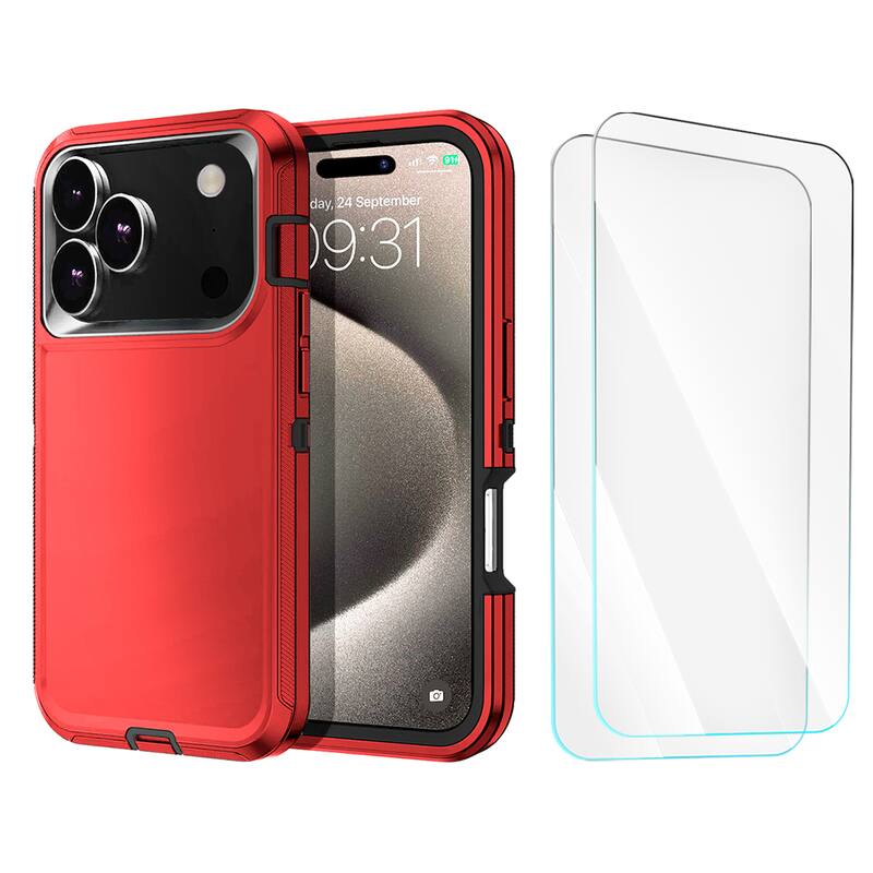 Entronix iPhone 17 Pro Max Bundle Heavy Duty Case with 2 Screen ...