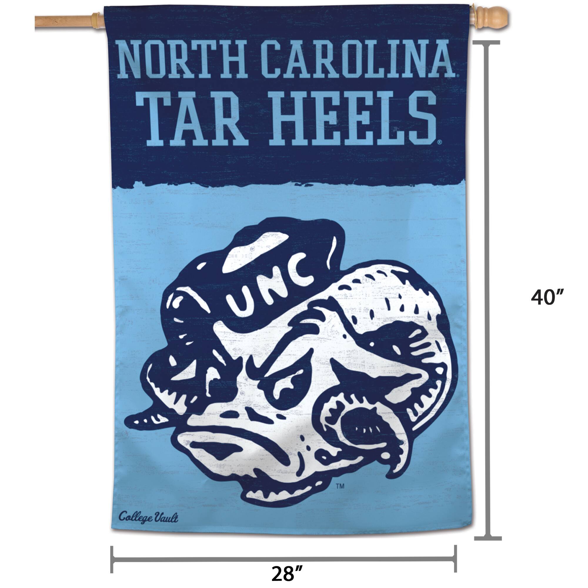 WinCraft North Carolina Tar Heels 28" x 40" College Vault Single Sided Vertical Banner ...