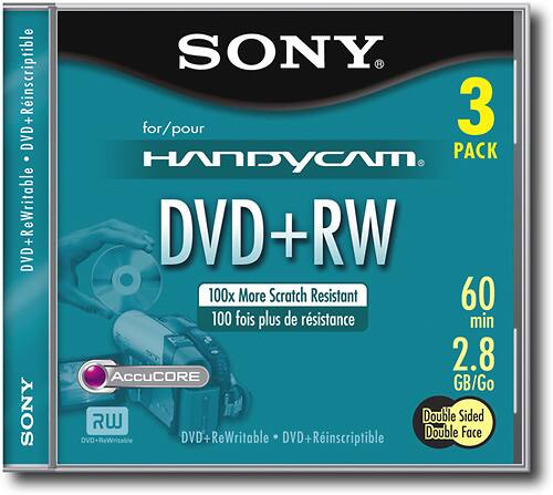 Sony DVD Rewritable Media DVD RW 2.80 GB 3 Pack White 3DPW60DSLS - Best Buy