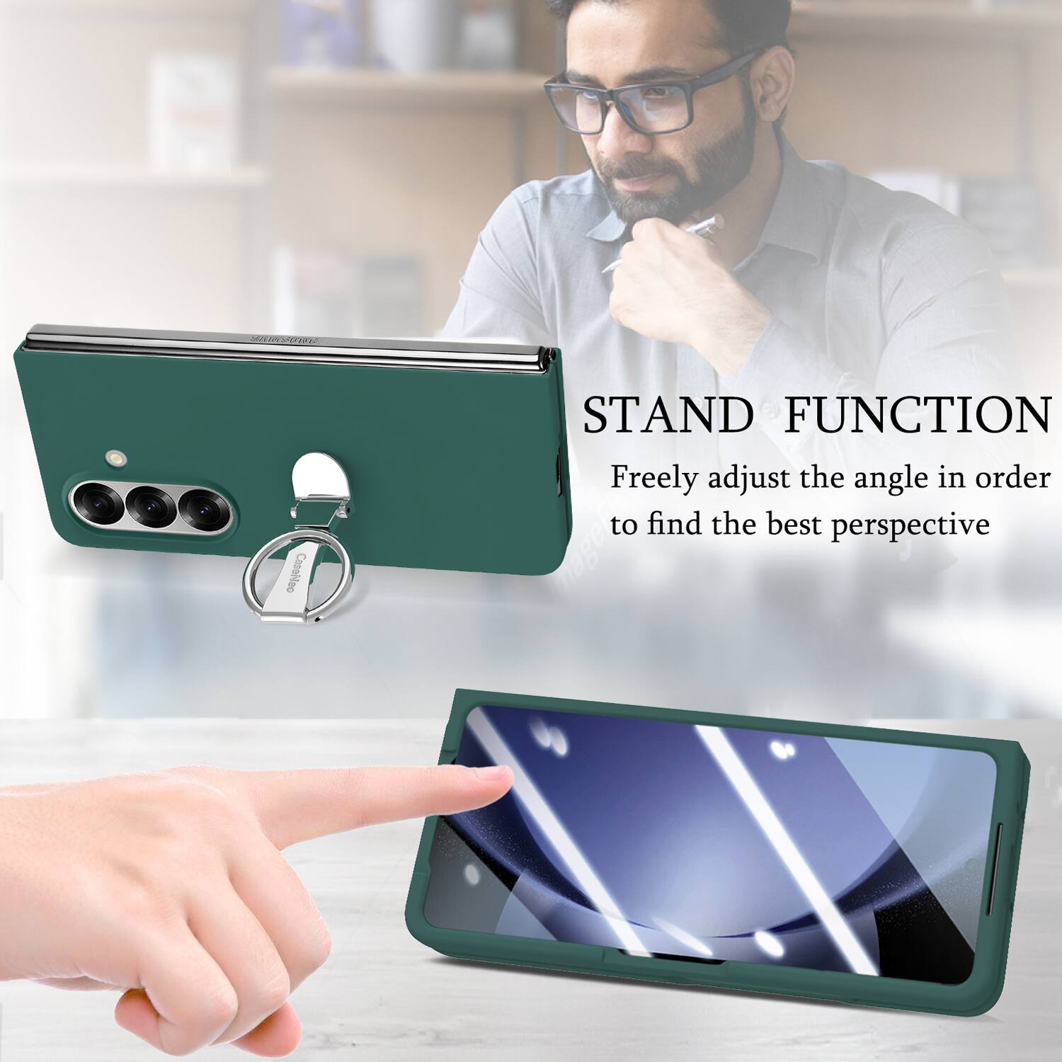 Dteck for Samsung Galaxy Z Fold7 Matte Hard PC Case,Rugged Cover Built ...