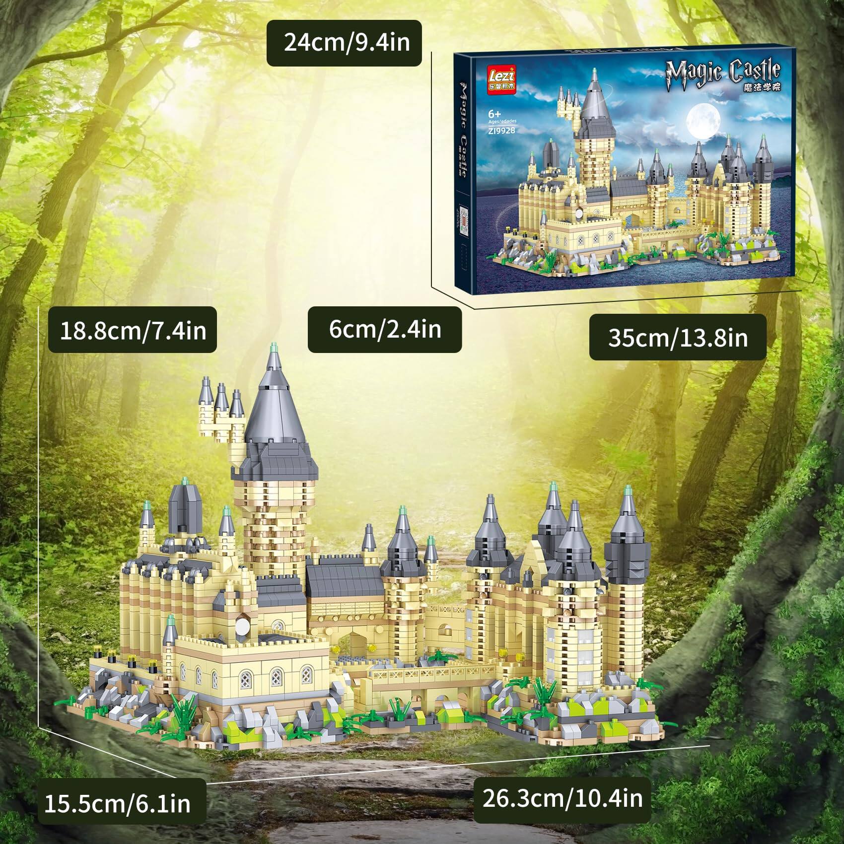 EZTW1 3000 Mini Blocks Magic Castle Building Toys Creative Ideals Hog ...