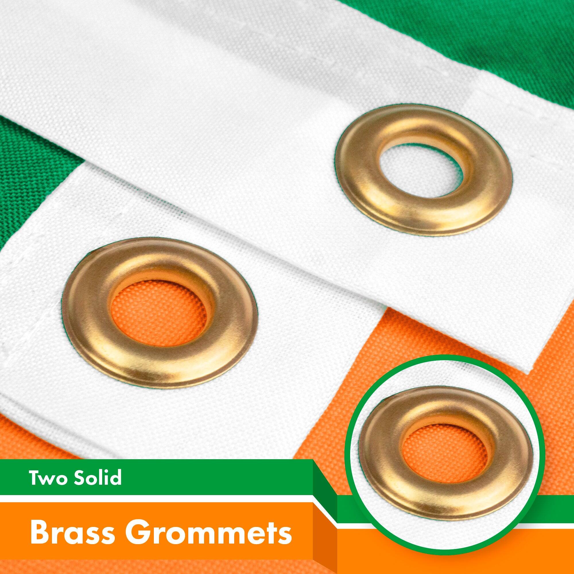 G128 Ireland Shamrock Flag 4x6 ft LiteWeave Pro 150D Polyester Indoor ...