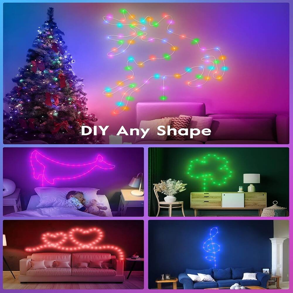 PARKER SLATER Color Changing Fairy Lights: 33 foot 100 LED String ...