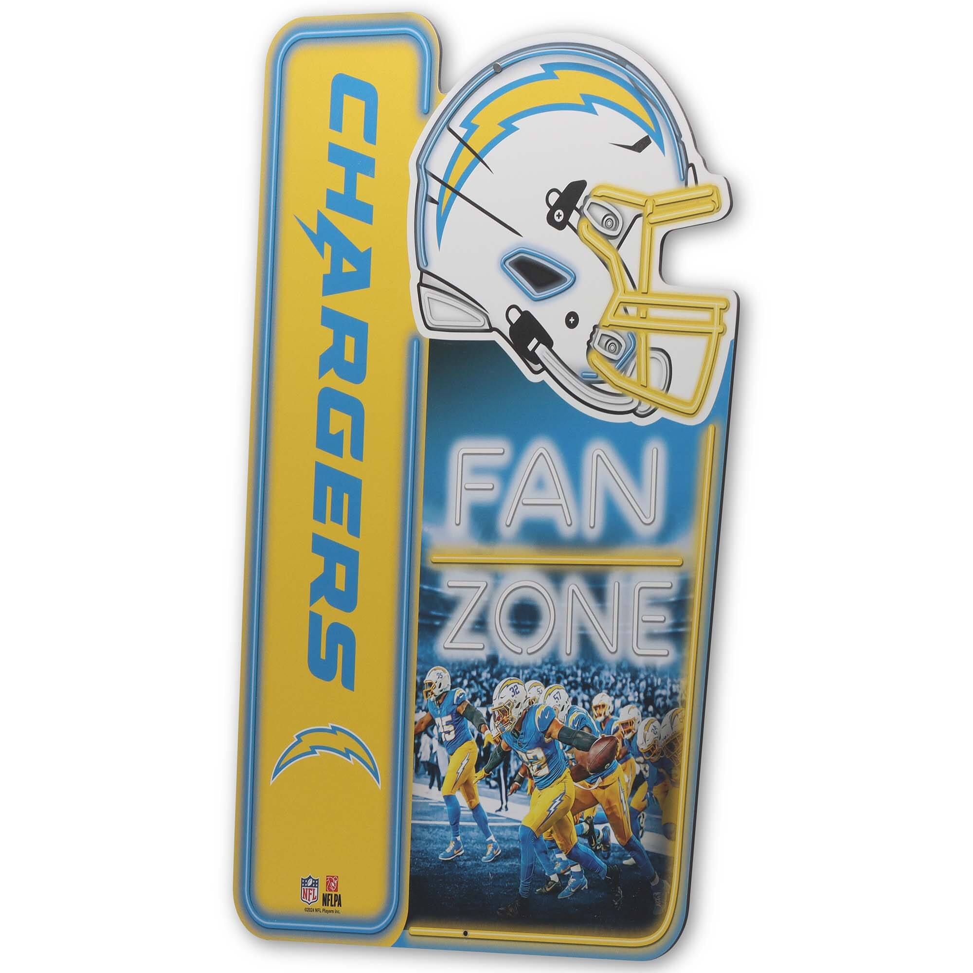 Open Road Brands Los Angeles Chargers 13" x 19.5" Fan Zone Metal Sign ...