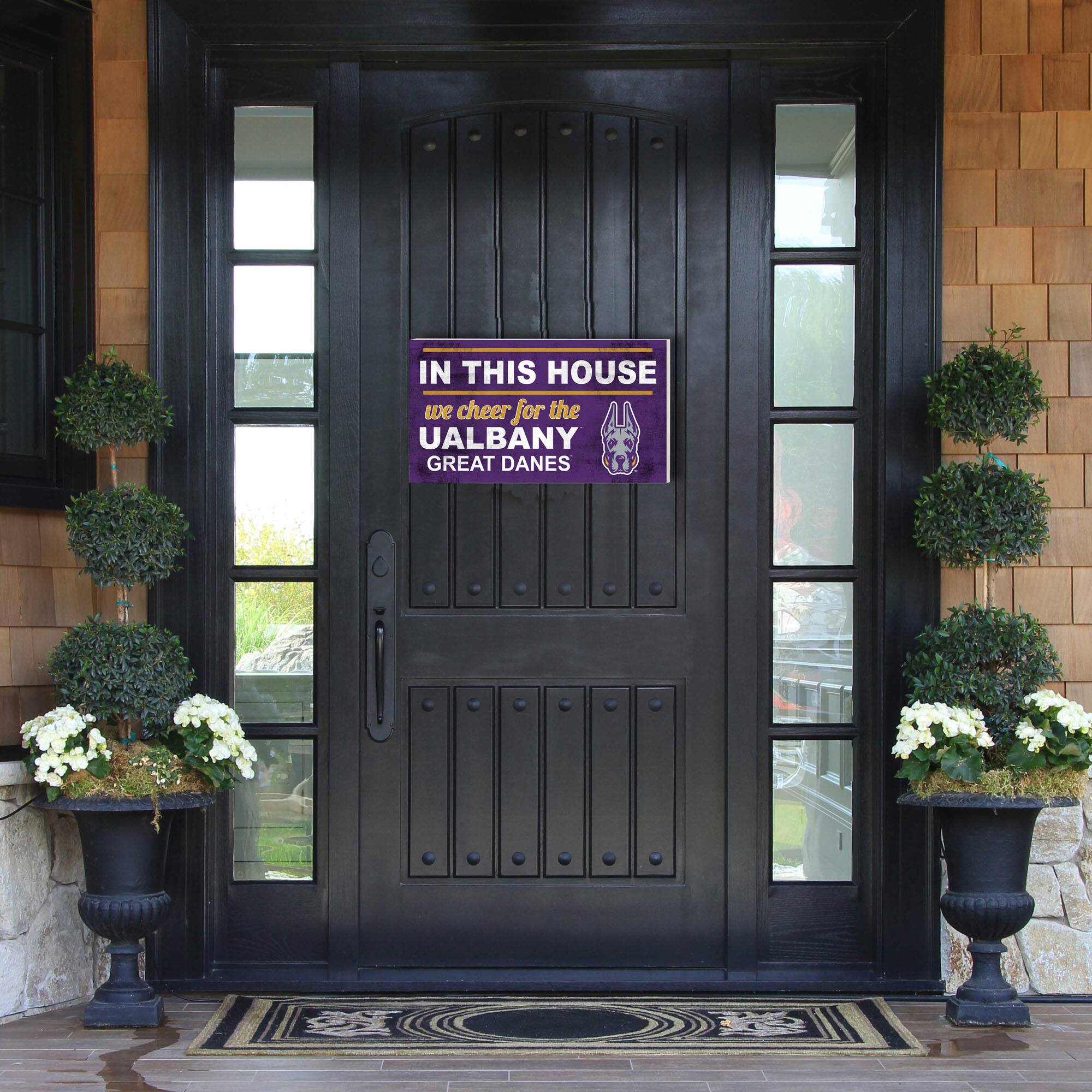 Jardine UAlbany Great Danes 11'' x 20'' Indoor/Outdoor In This House ...