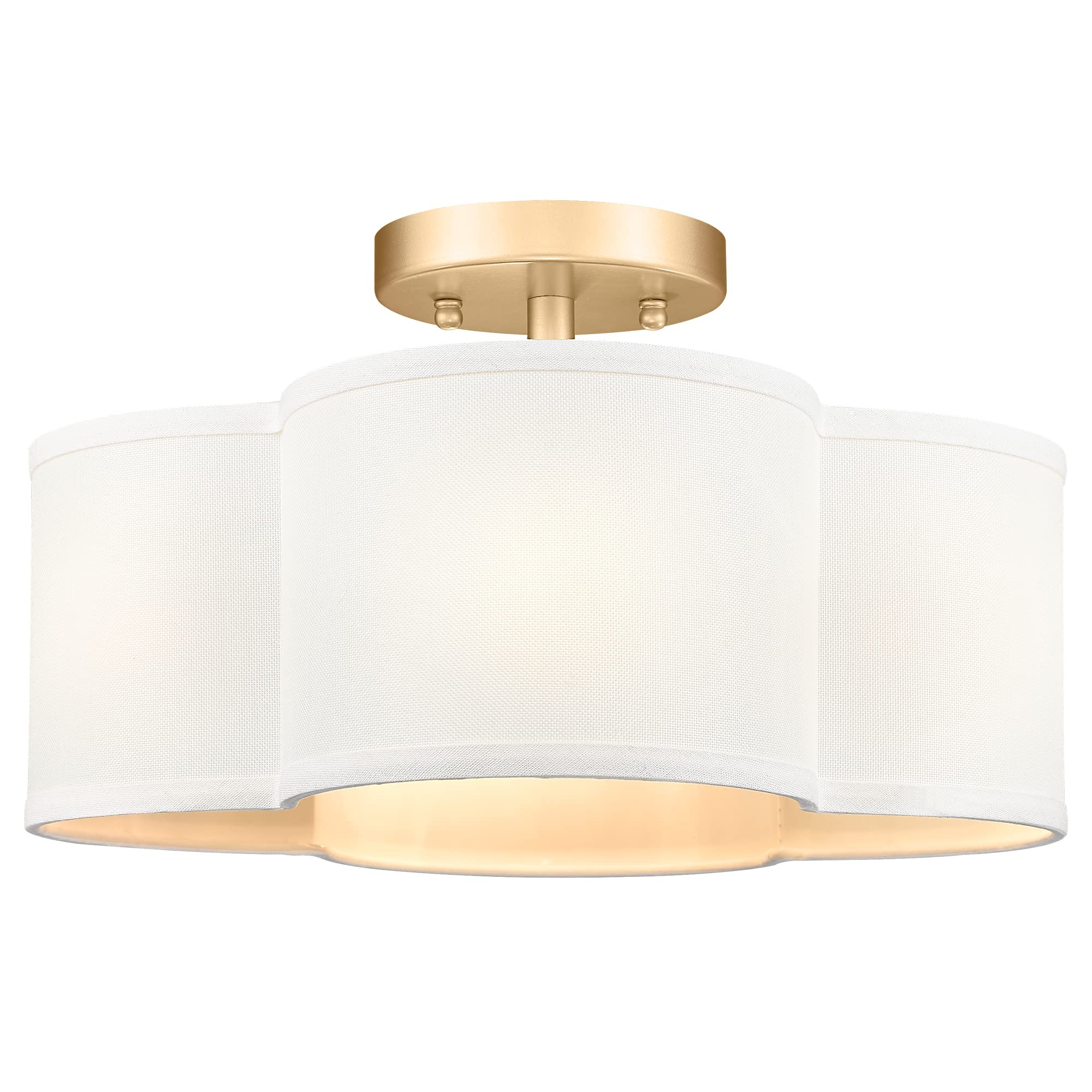 TECH SAFARI Semi Flush Mount Ceiling Lights Light Fixtures With Fabric ...