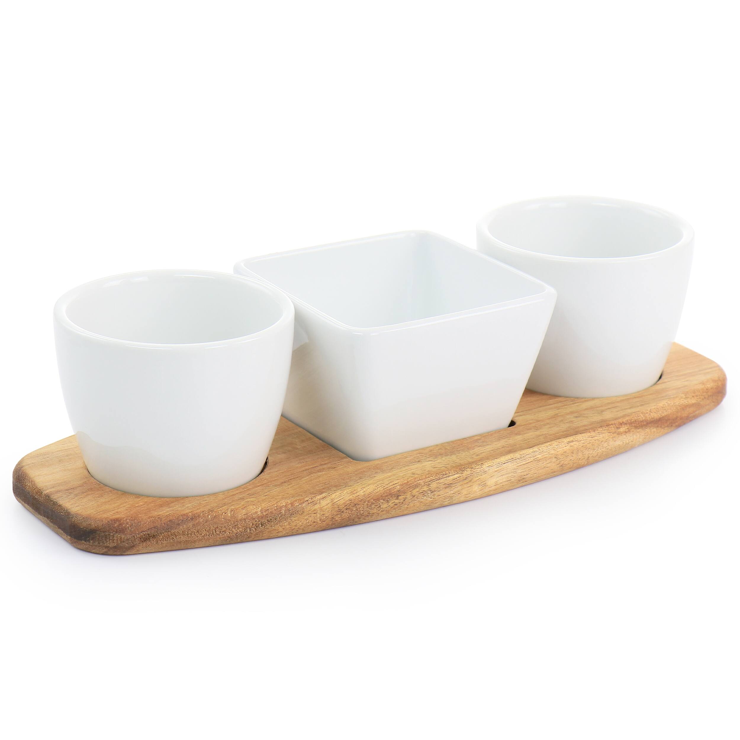 Gibson Elite Gracious Dining 4 Piece Fine Ceramic Tidbit Dish Set with ...