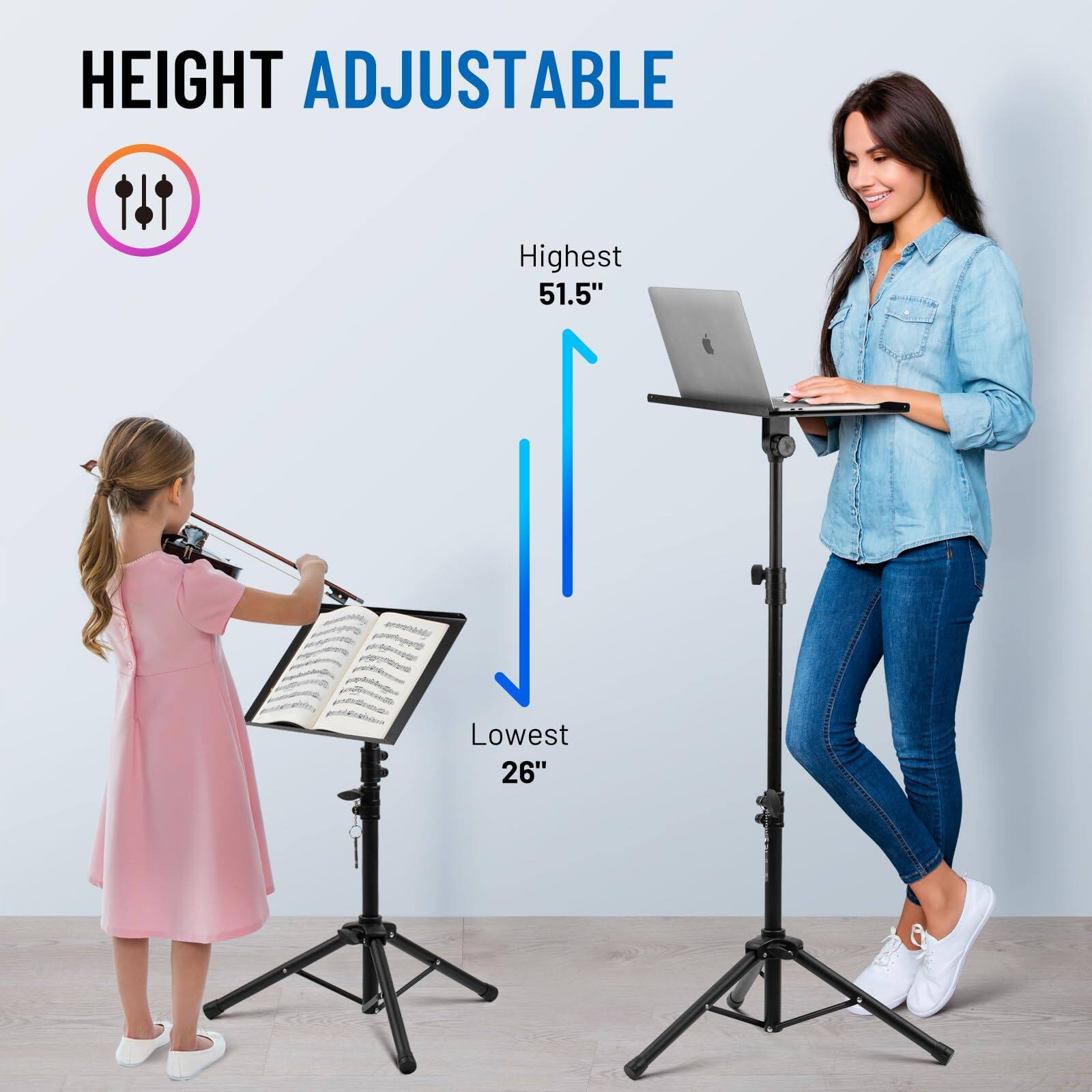 Cedar Assembly Projector Stand Tripod Stable For Tablets Phones Book ...