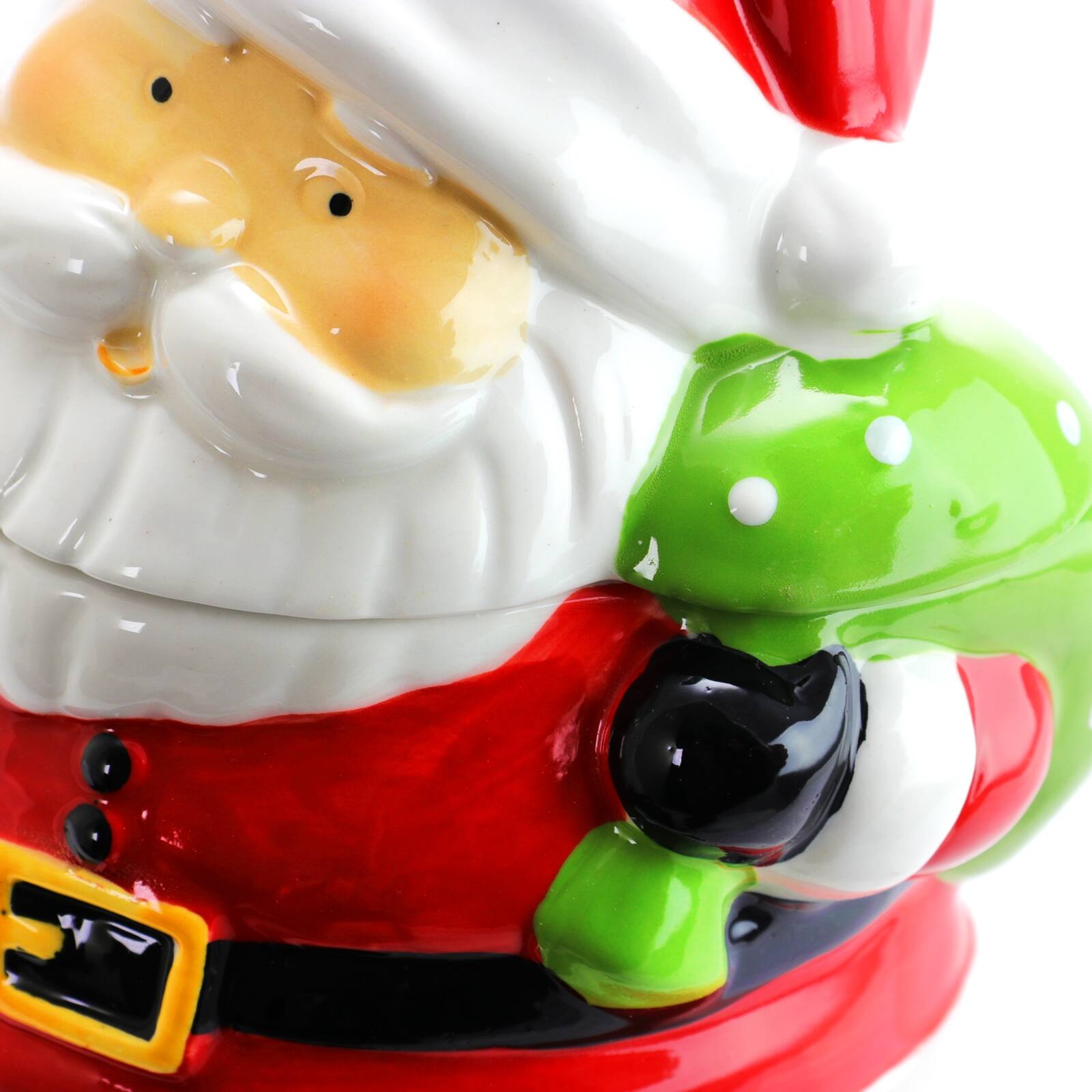Gibson Jovial St. Nick 7.5 Inch Santa Holiday Cookie Jar Multi ...