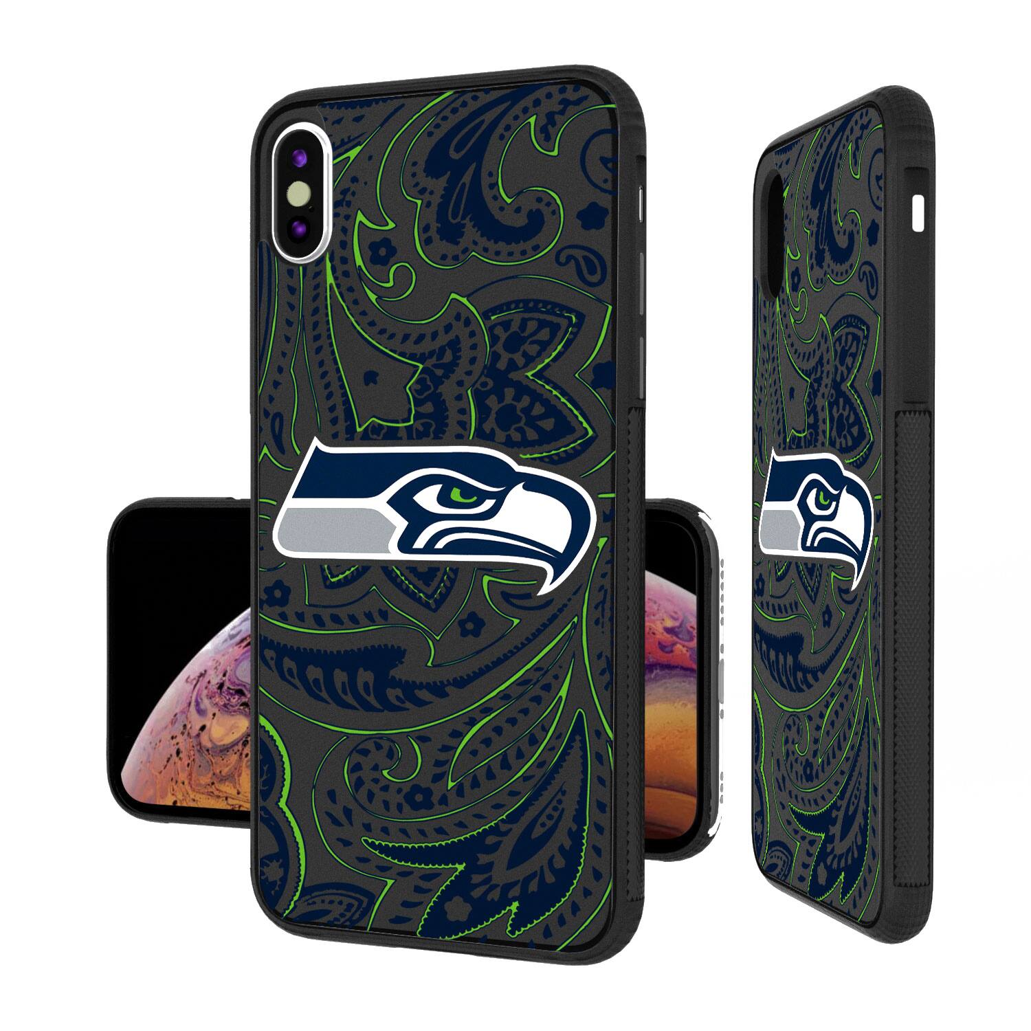 Keyscaper NFL Seattle Seahawks iPhone Paisley Design Bump Case 14 Pro ...