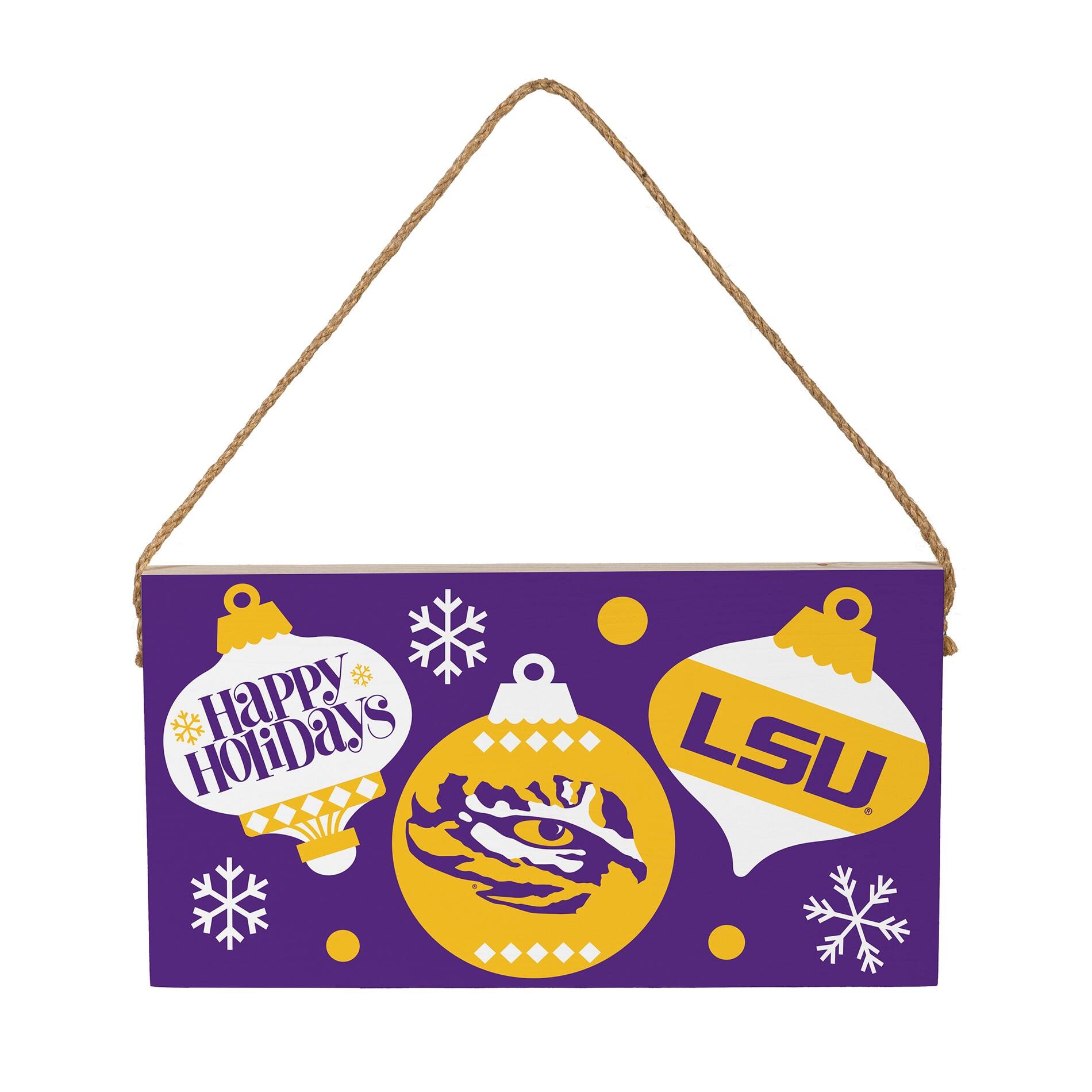 Evergreen Enterprises LSU Tigers 6" x 11" Holiday Wood Wall Sign ...