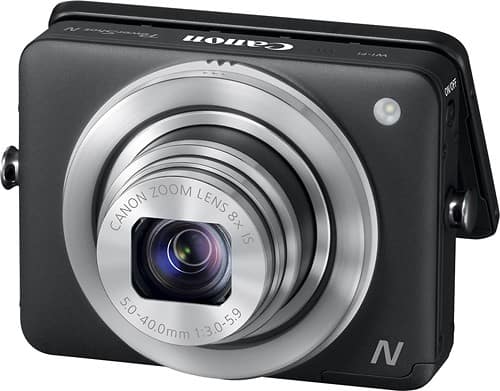 Best Buy: Canon PowerShot N 12.1-Megapixel Digital Camera Black 8230B001