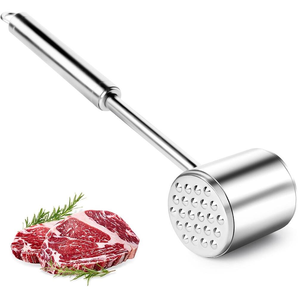 PARKER SLATER Meat Tenderizer Mallet, 304 Stainless Steel, Heavy Duty ...