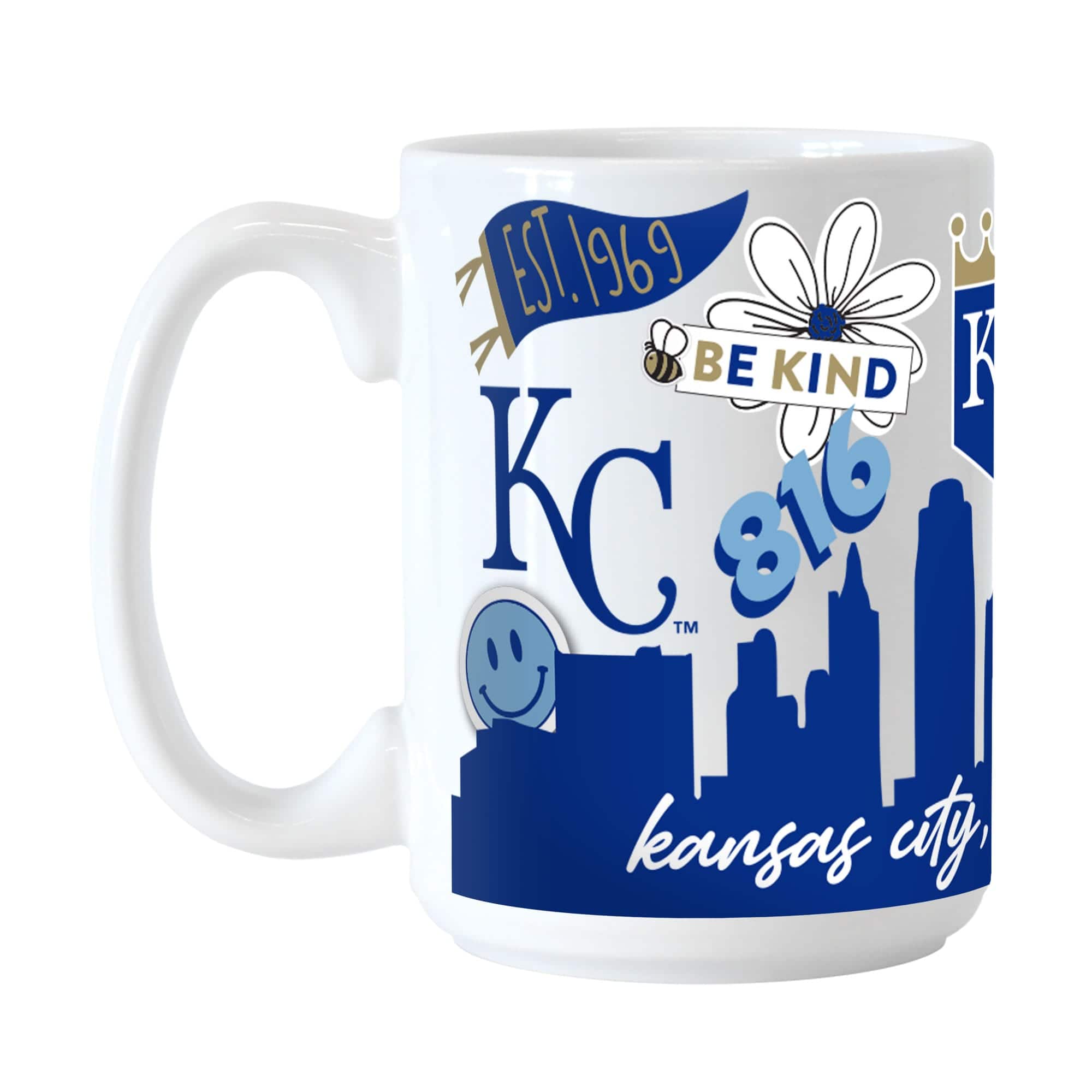 Logo Brands - Kansas City Royals 15oz. Native Ceramic Mug - Multicolor ...