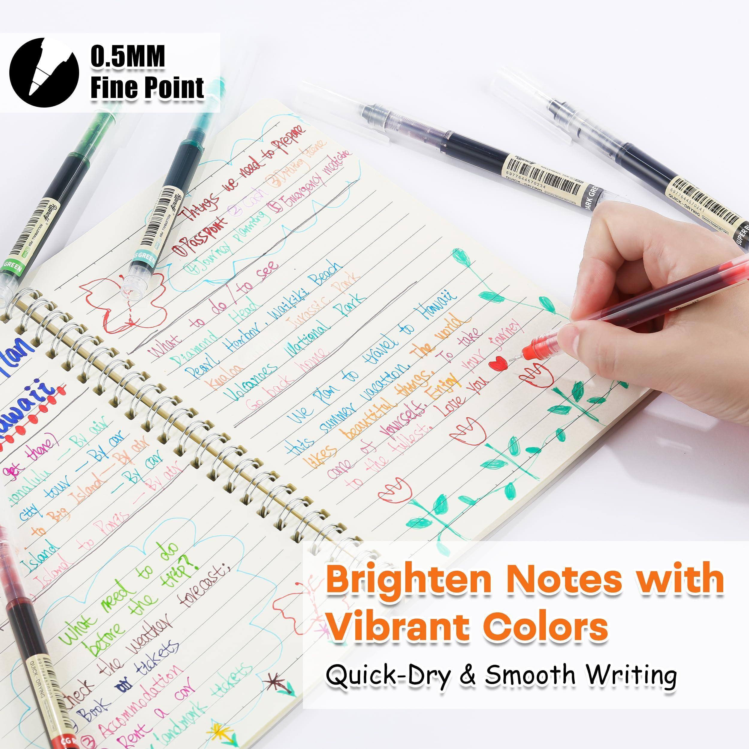 Paradigms Interiors Liquid Ink Rollerball Gel Pens Extra Fine Point Tip ...