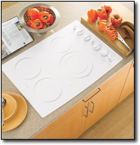 Best Buy: GE Profile 30" Built-In Electric Cooktop True White PP932TMWW