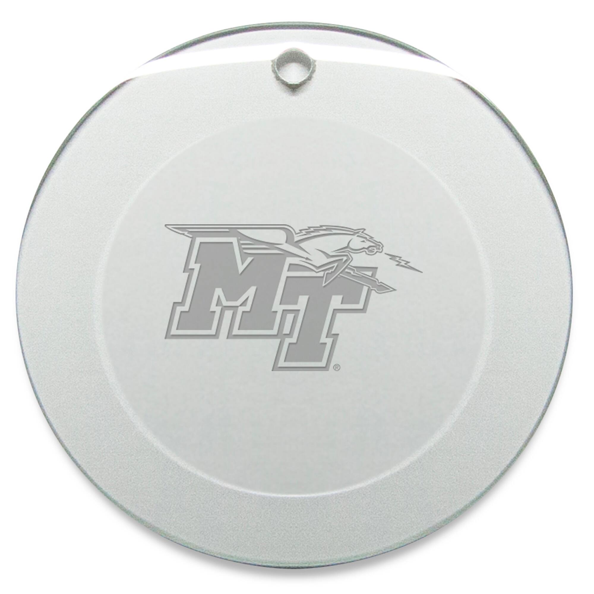 Jardine MTSU Blue Raiders 3'' Glass Round Ornament Multicolor 4490636 ...