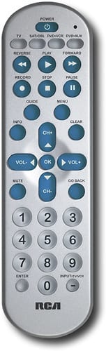 Best Buy: RCA 4-Device Universal Remote Silver RCR4358