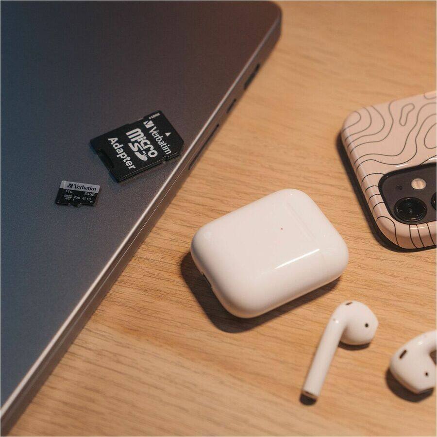 Verbatim 64GB PRO 600X MICROSDXC MEMORY CARD W/ADAPTR UHS I V10 U1 ...