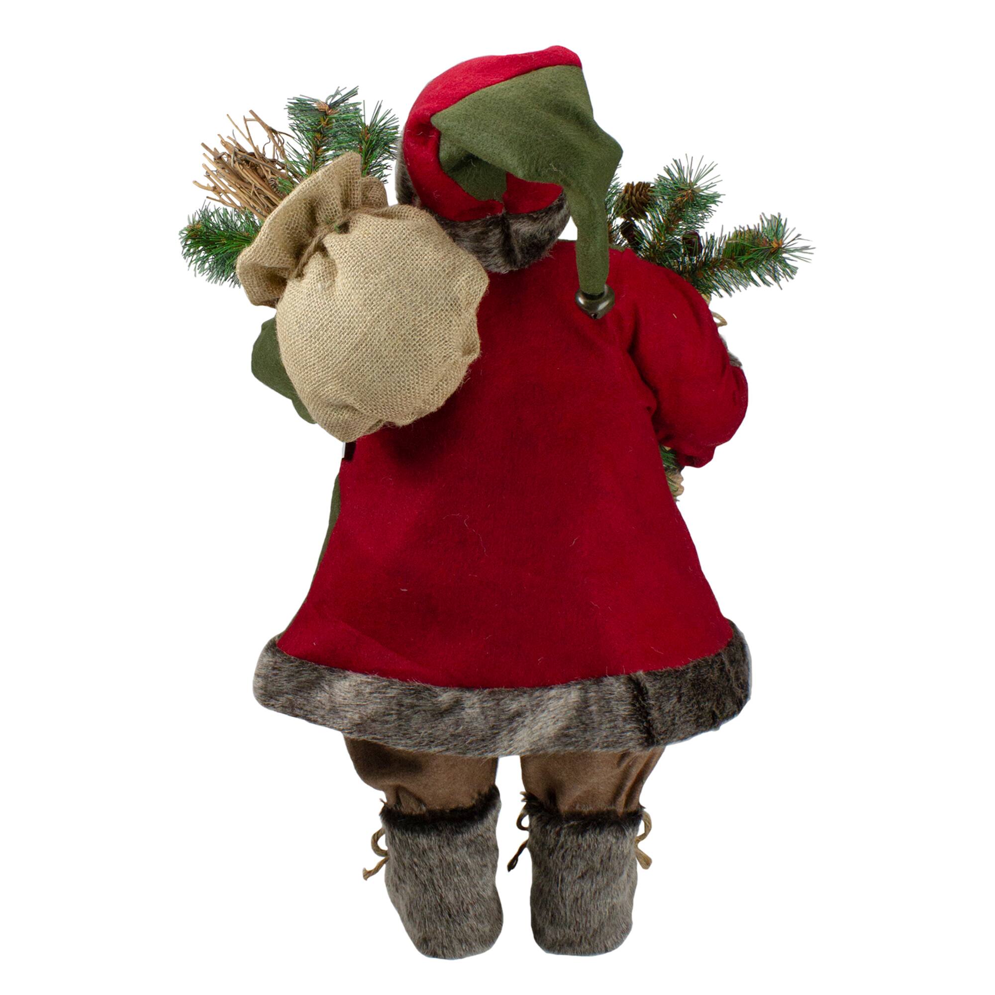 Northlight 24" Country Rustic Santa Claus with Snowflake Jacket ...