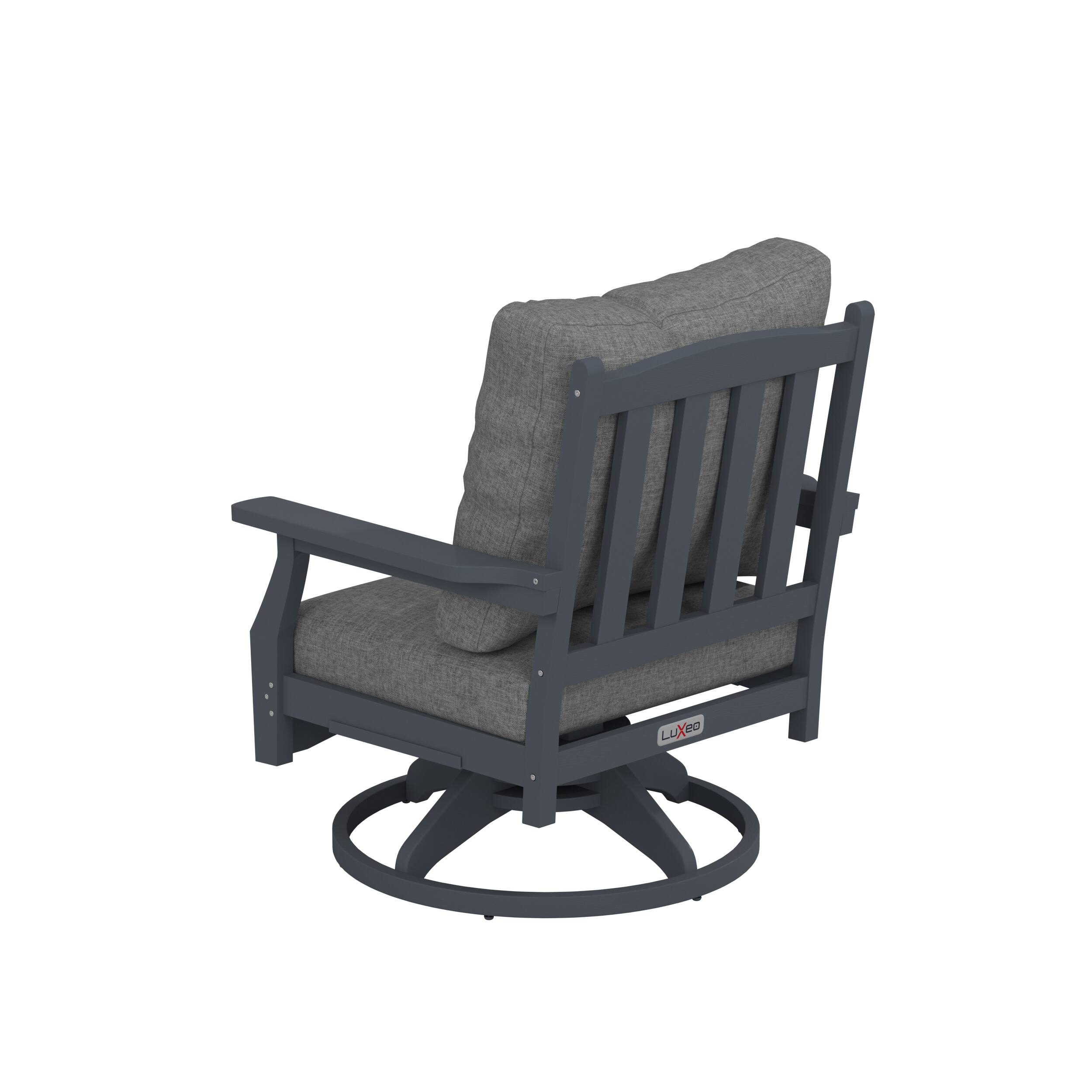 LuXeo Aspen Rock/Swivel Deep Seating Chairs (Set of 2) Gray/Gray ...