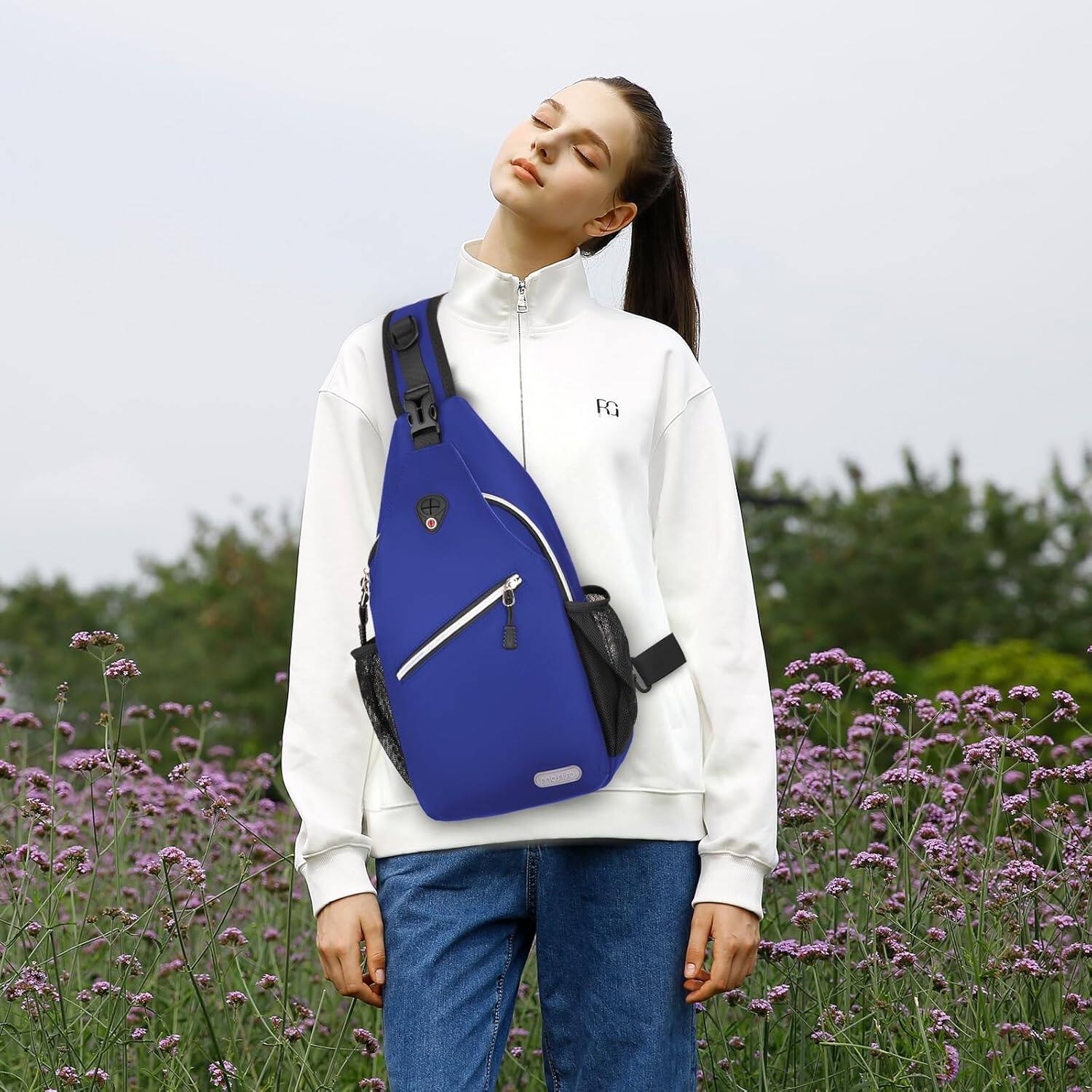 mosiso Sling Backpack Multipurpose Crossbody Shoulder Bag Travel Hiking ...