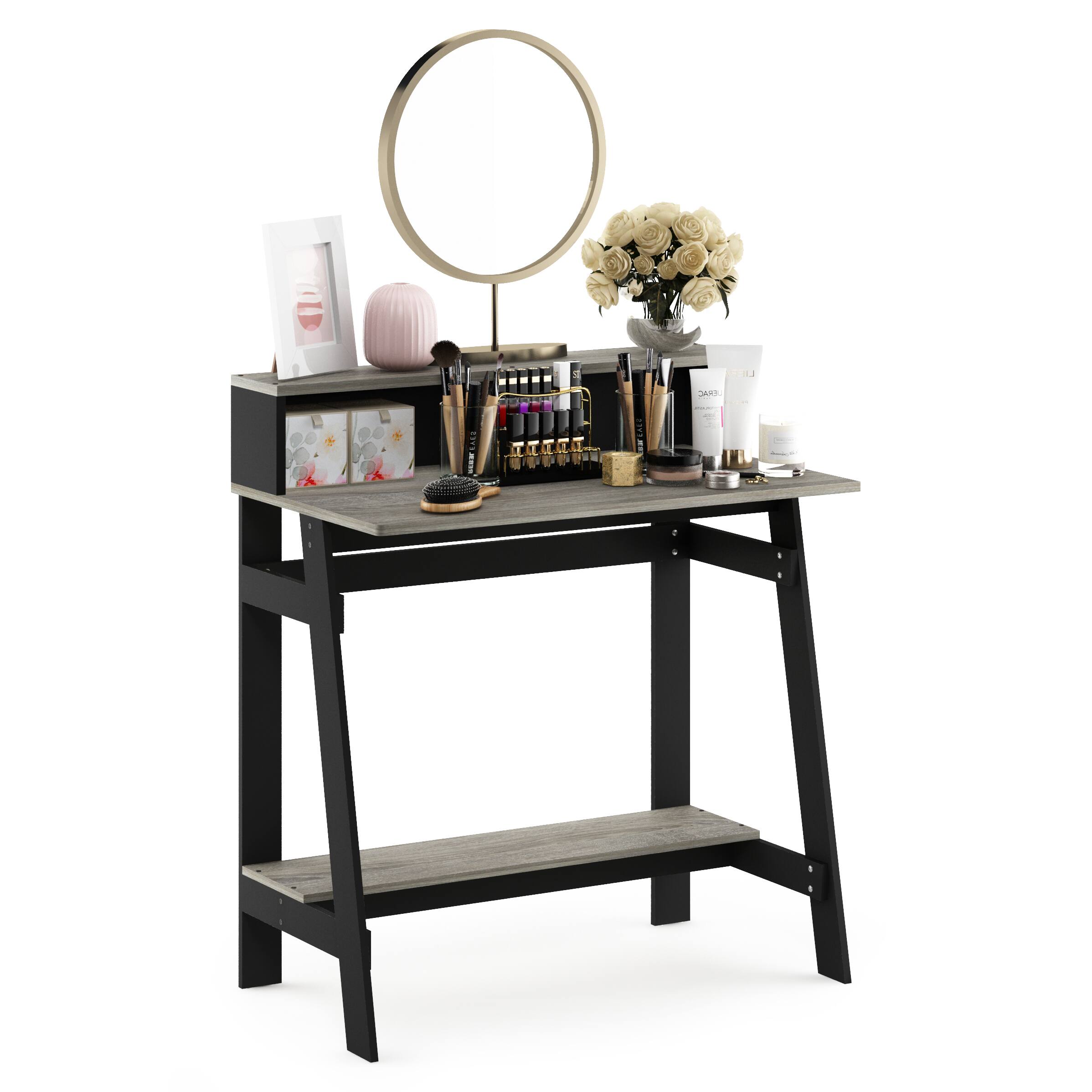 Furinno Simplistic A Frame Computer Desk Black/Oak Grey 14054BK/GYW ...