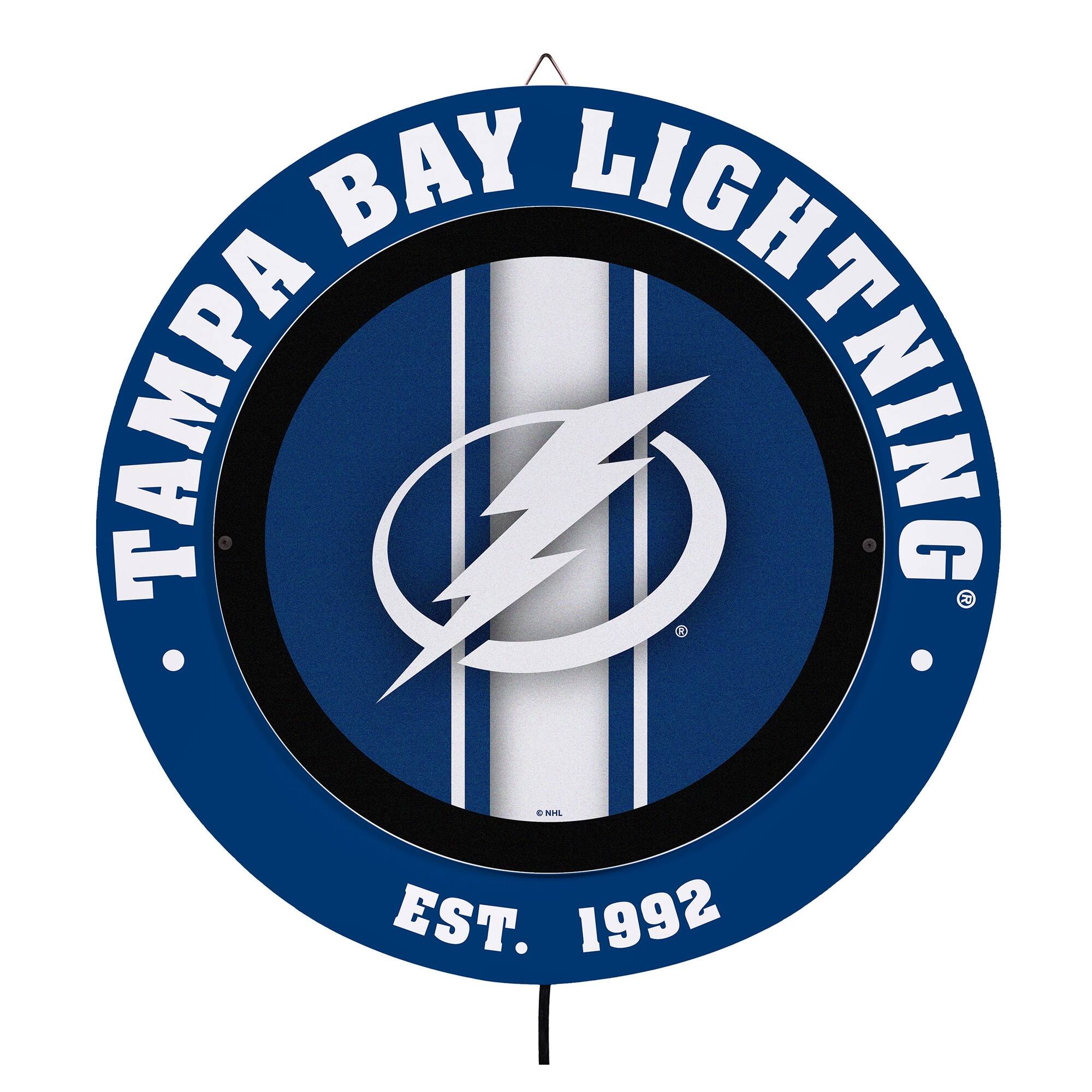 Evergreen Enterprises Tampa Bay Lightning 15" LED Round Metal Lit Wall ...