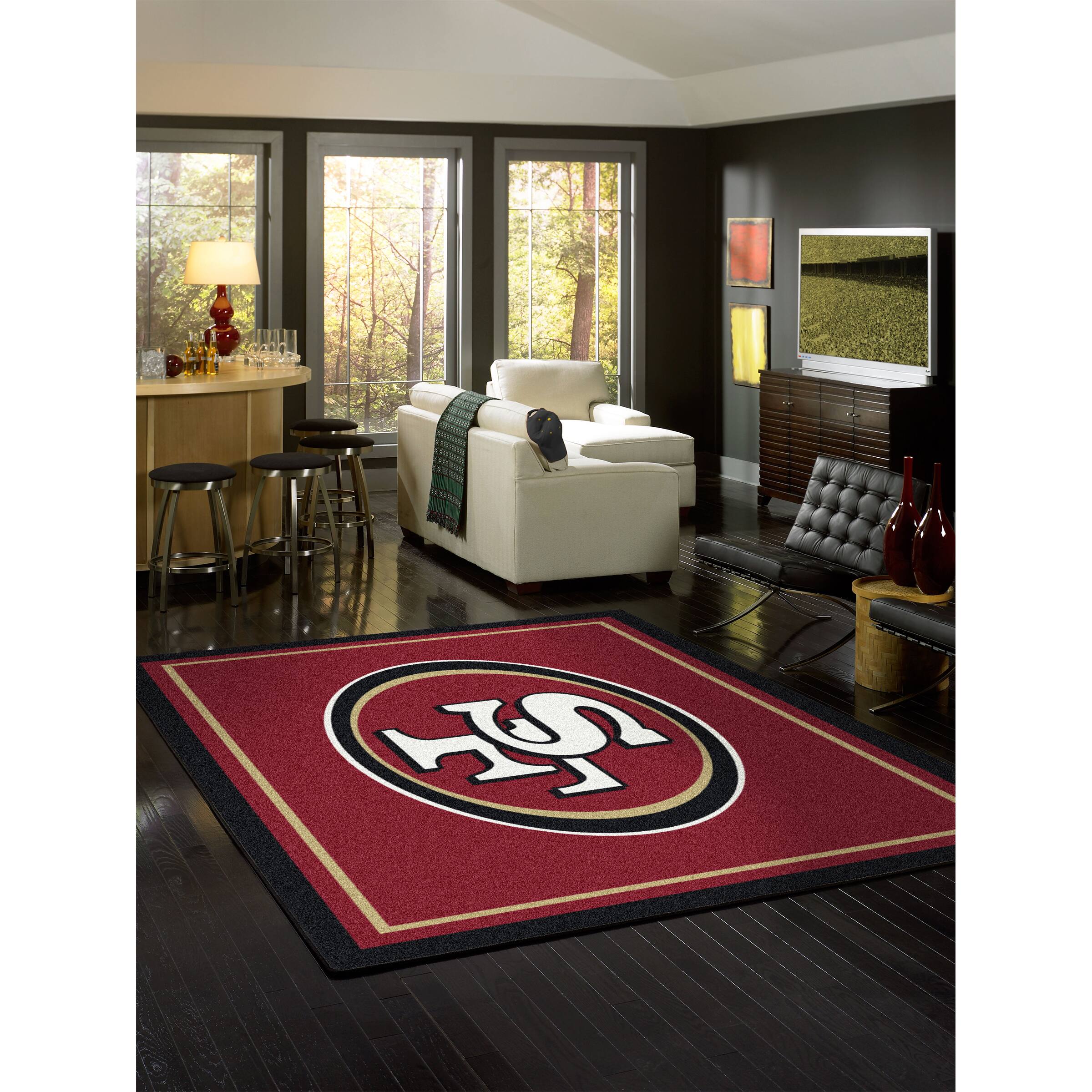 Imperial San Francisco 49ers 5'4'' x 7'8'' Spirit Rug Black 3532979 ...