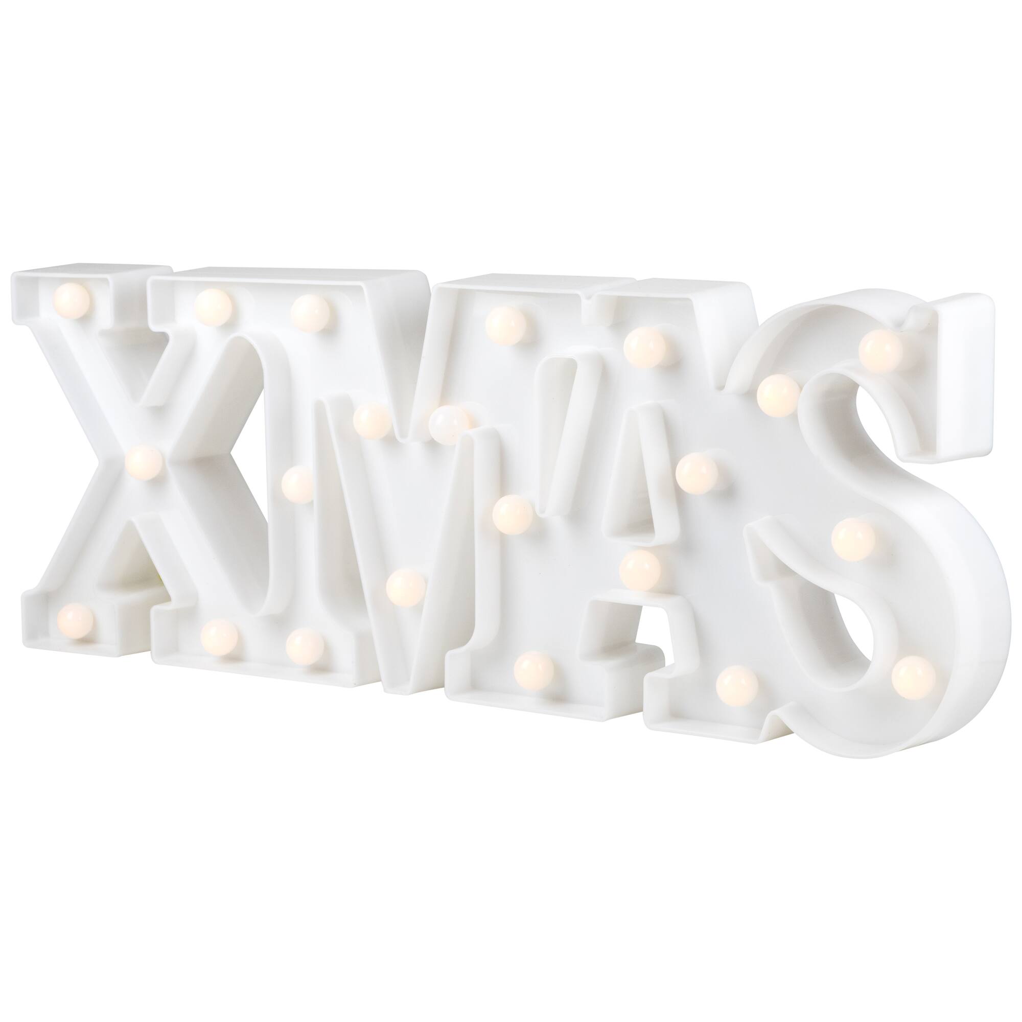 Northlight 18.5" Battery Operated LED Lighted XMAS Christmas Marquee ...