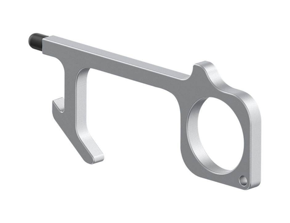 Body Glove Fellowes Touchless Key to Avoid Germs | Color: Silver ...