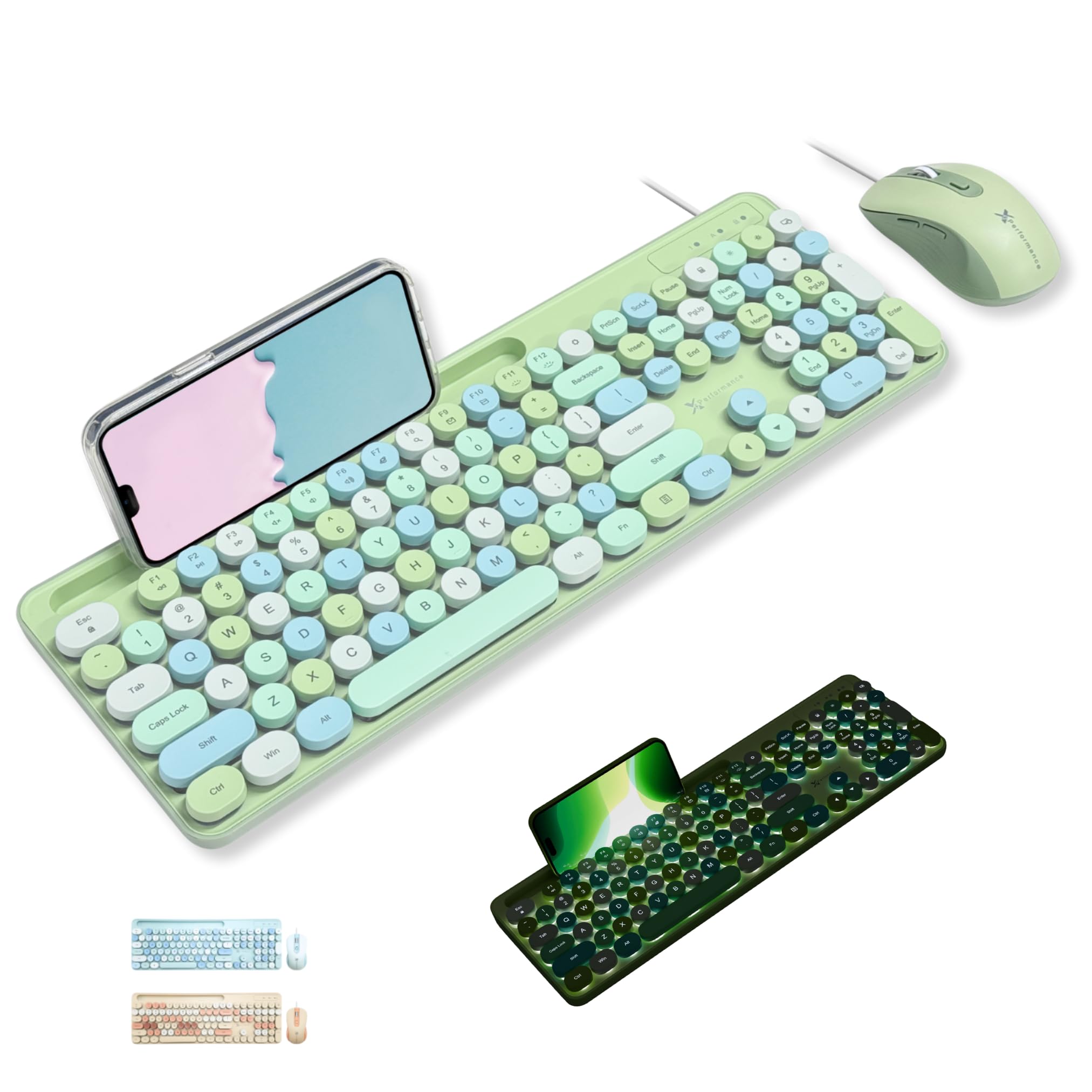 VEGA AUTOMOTIVE X9 Wired And Mouse Combo Backlit With Round Keycaps ...