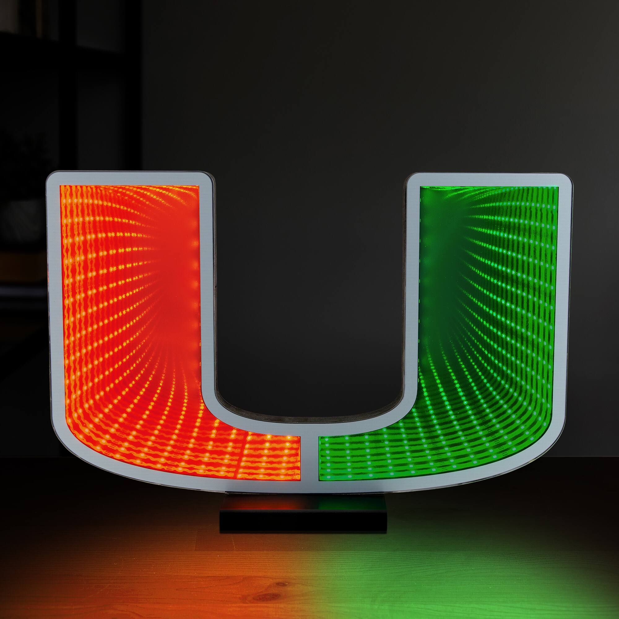 Sporticulture Miami Hurricanes LED Infinity Logo Light Green 203081454 ...