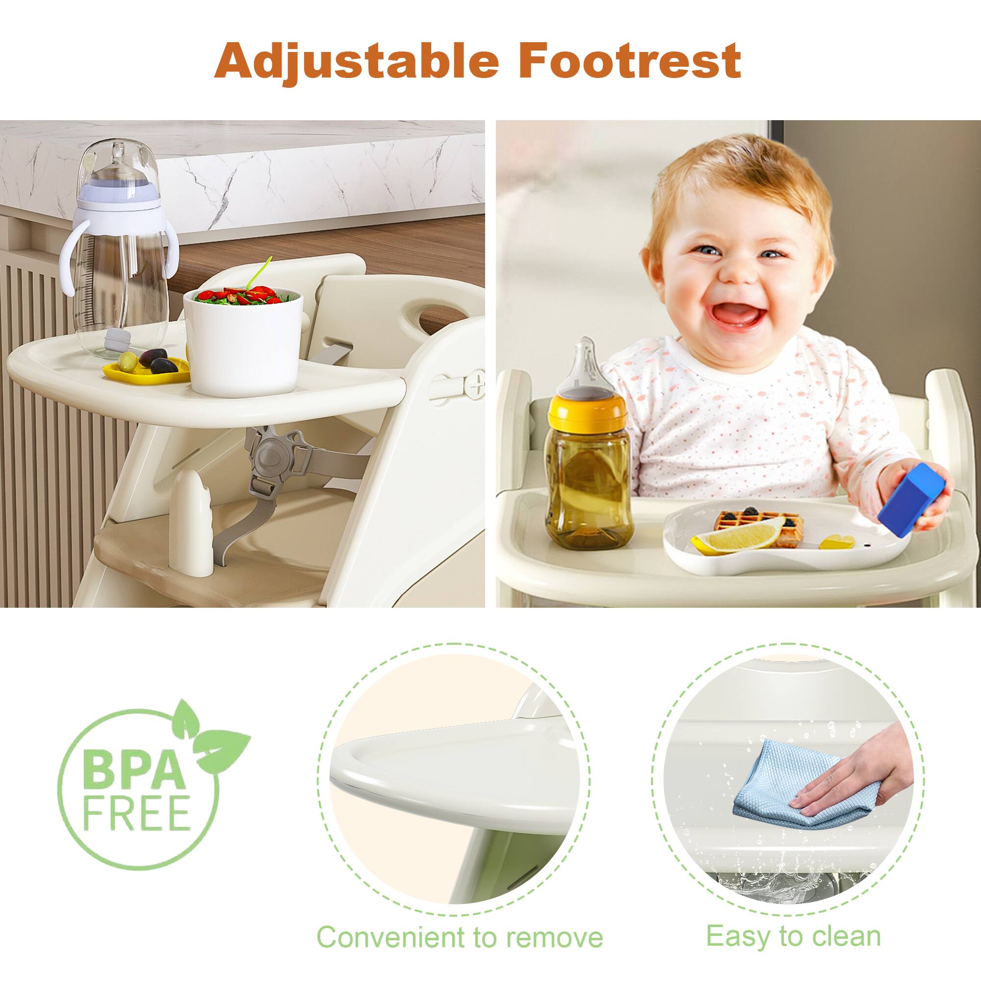 GOODSILO 3 in 1 Convertible High Chair: Adjustable Toddler Tower & Step ...