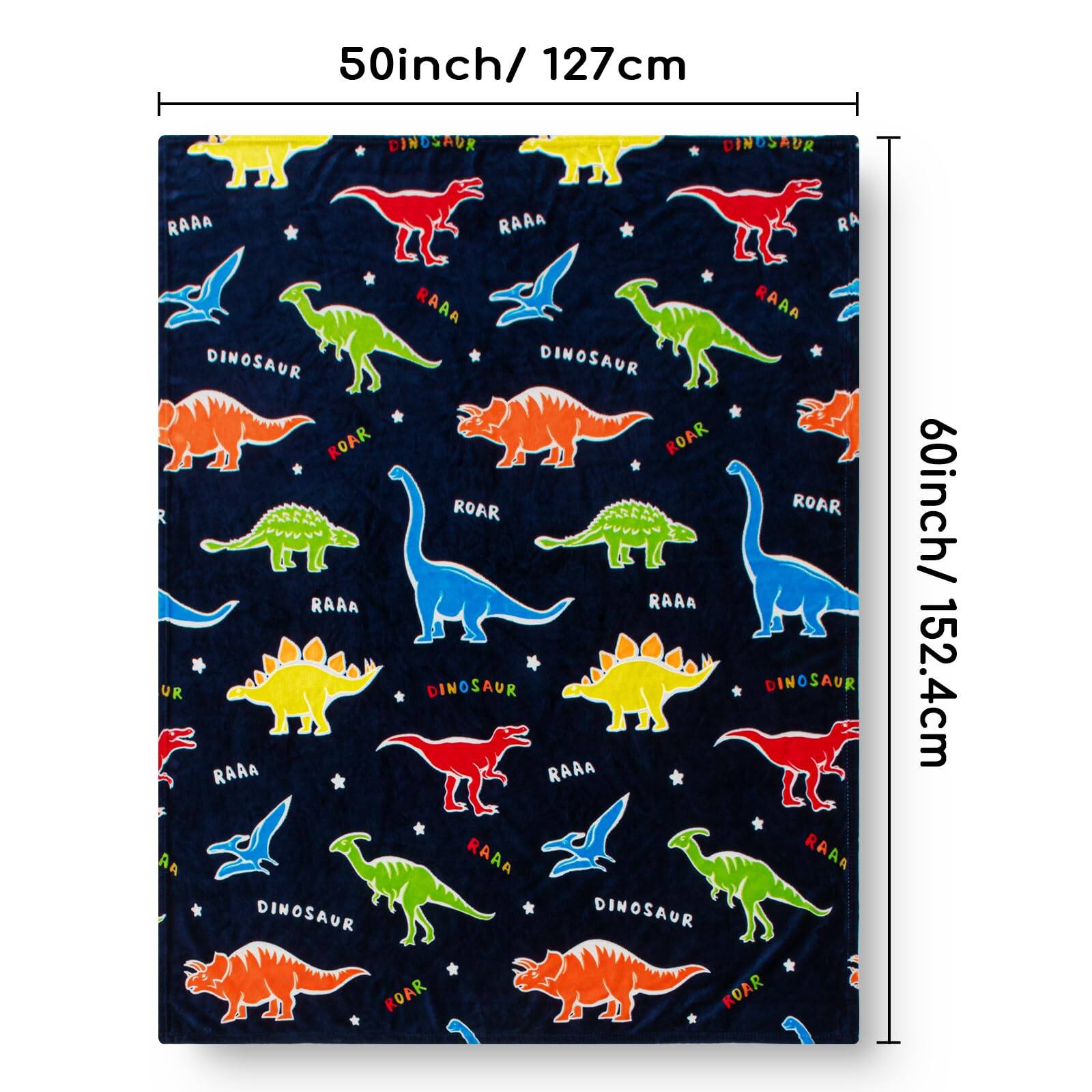NICHOLAS KLEIN Dinosaur Gifts Toys For Glow In The Dark Dino Blanket ...