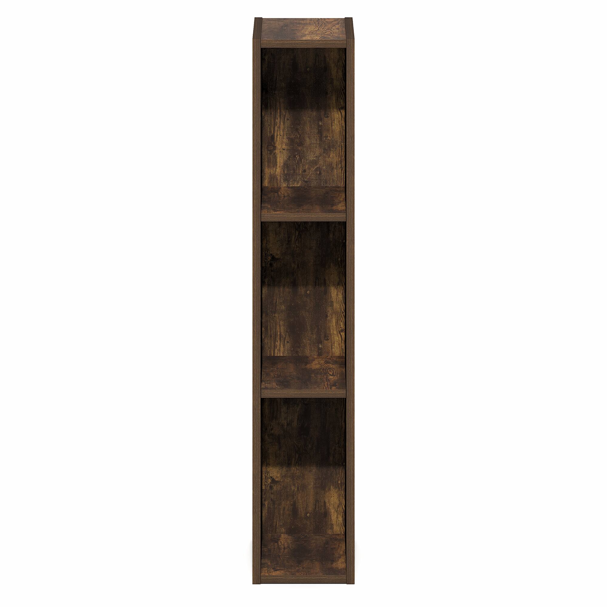 Furinno FULDA Book Shelf, Narrow Bookshelf, Bookcase with 6 In Width ...