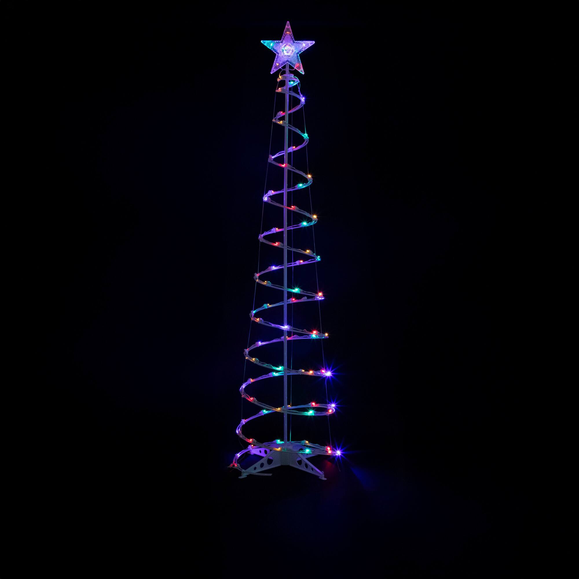 Northlight - LED Lighted Spiral Outdoor Christmas Tree - 6' - Multi ...