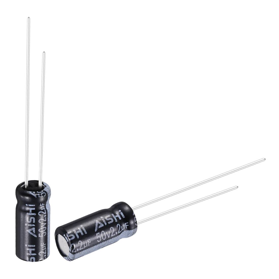 Unique Bargains 2.2uF 50V 5x11mm Electrolytic Capacitor, Radial Leads ...
