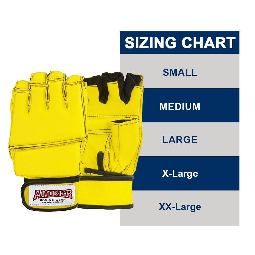 Amber Sporting Goods Premium Grappling Gloves for MMA Leather X Large ...
