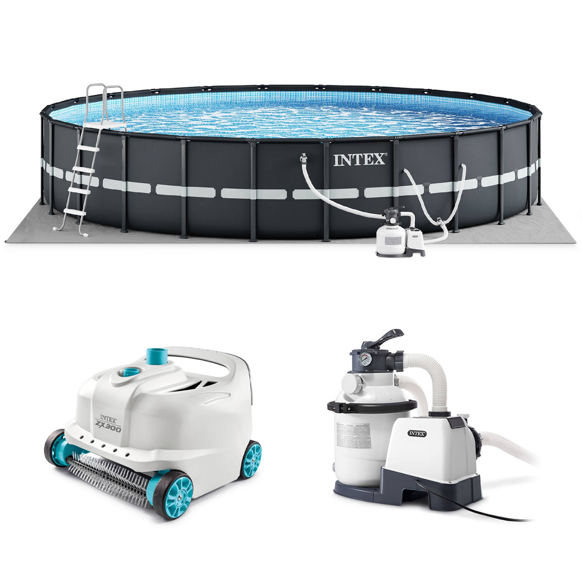 Intex Ultra XTR 18' x 52" Above Ground Outdoor Pool Set with Pump ...