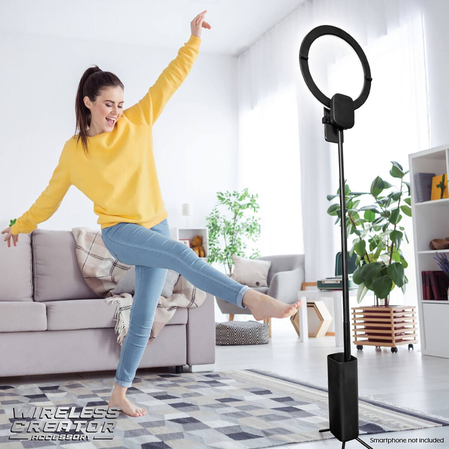 Bower Wireless Creator Collapsible 12" RGB Ring Light Black WA-COLRGB12 ...