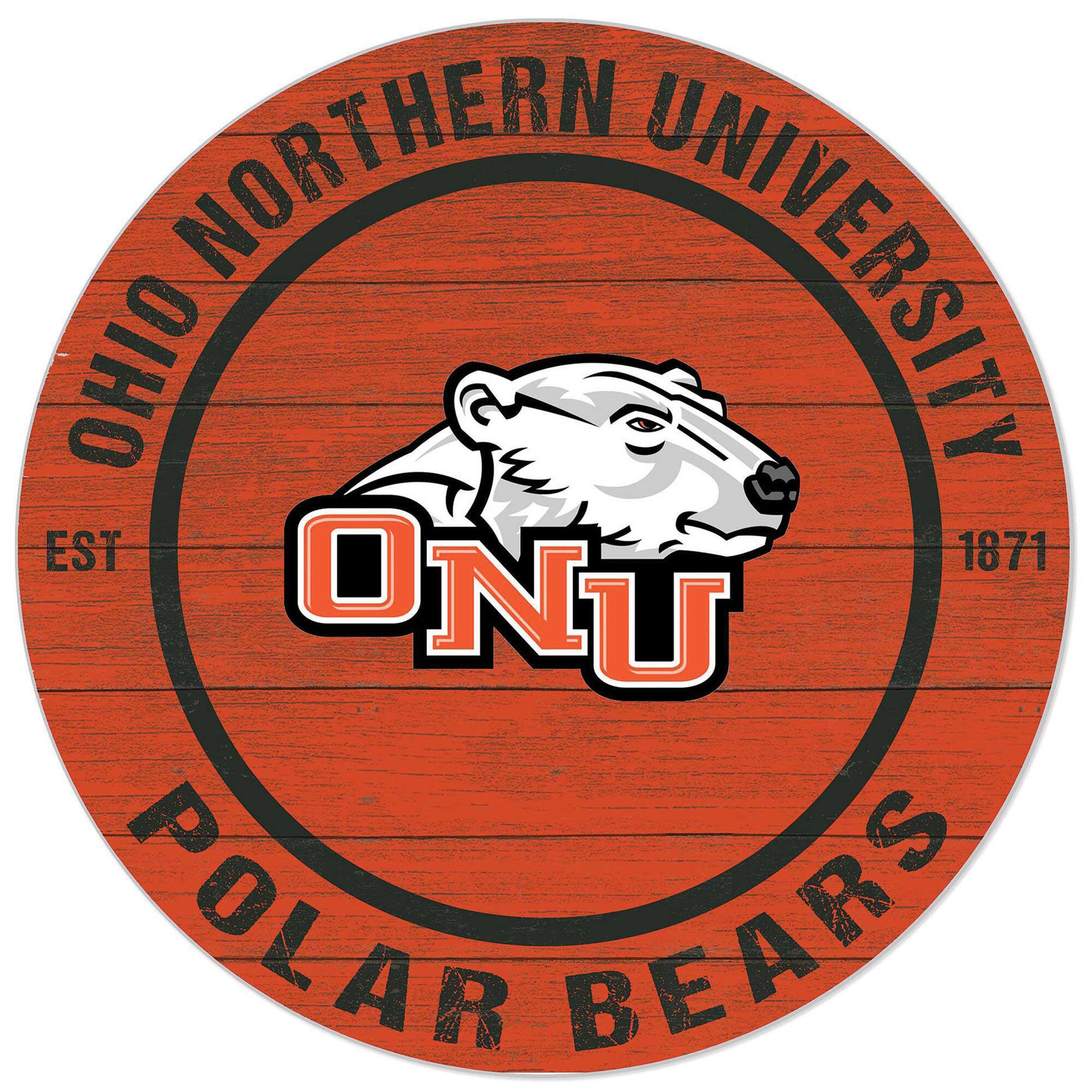 Jardine Ohio Northern Polar Bears 20'' x 20'' Indoor/Outdoor Circle ...