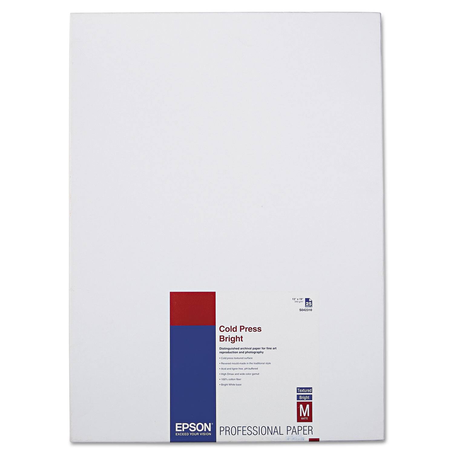 Epson Cold Press Bright Fine Art Paper 13 x 19 inches Textured Matte ...