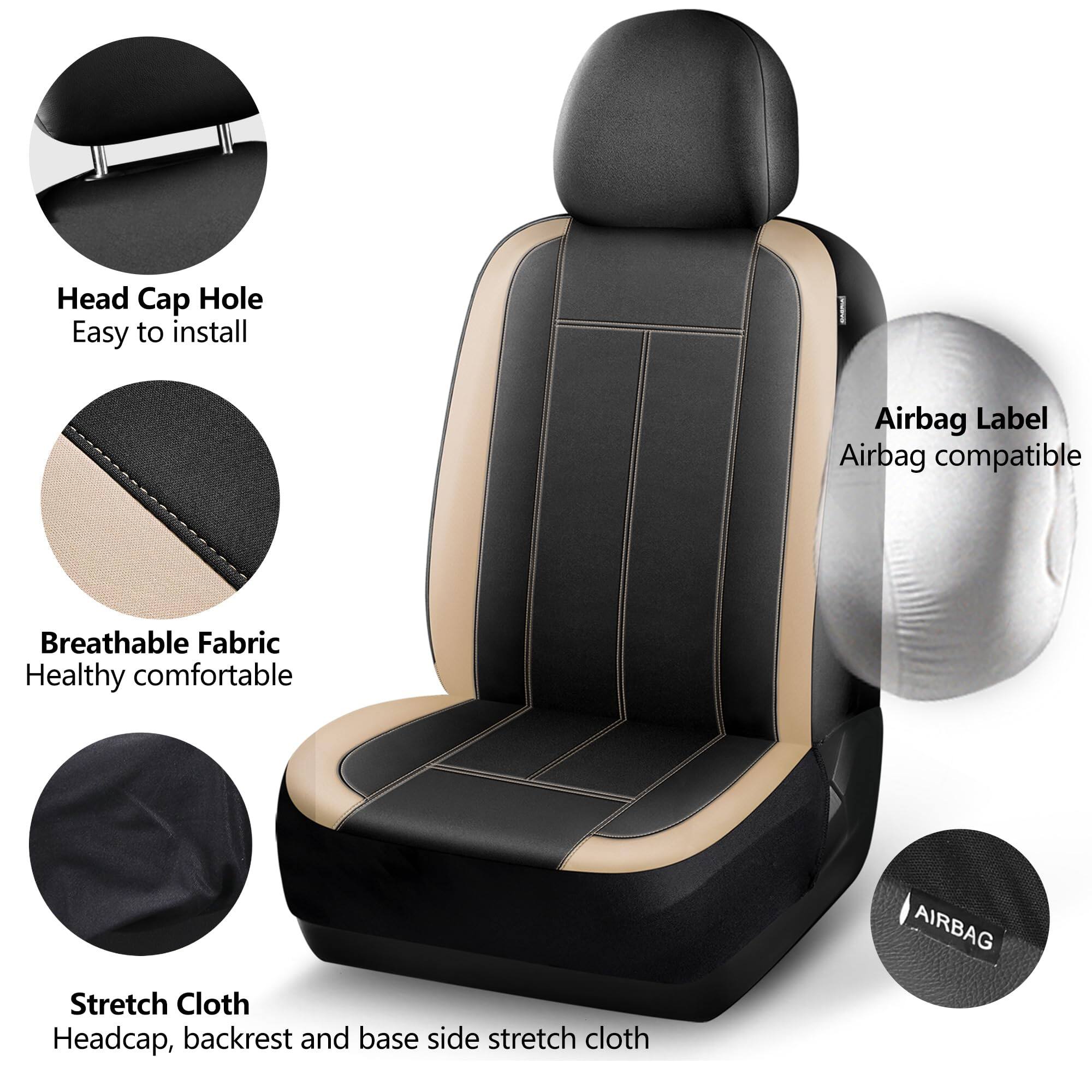 COTTAGE Car Seat Covers Full Set Breathable Cloth Automotive Cover ...