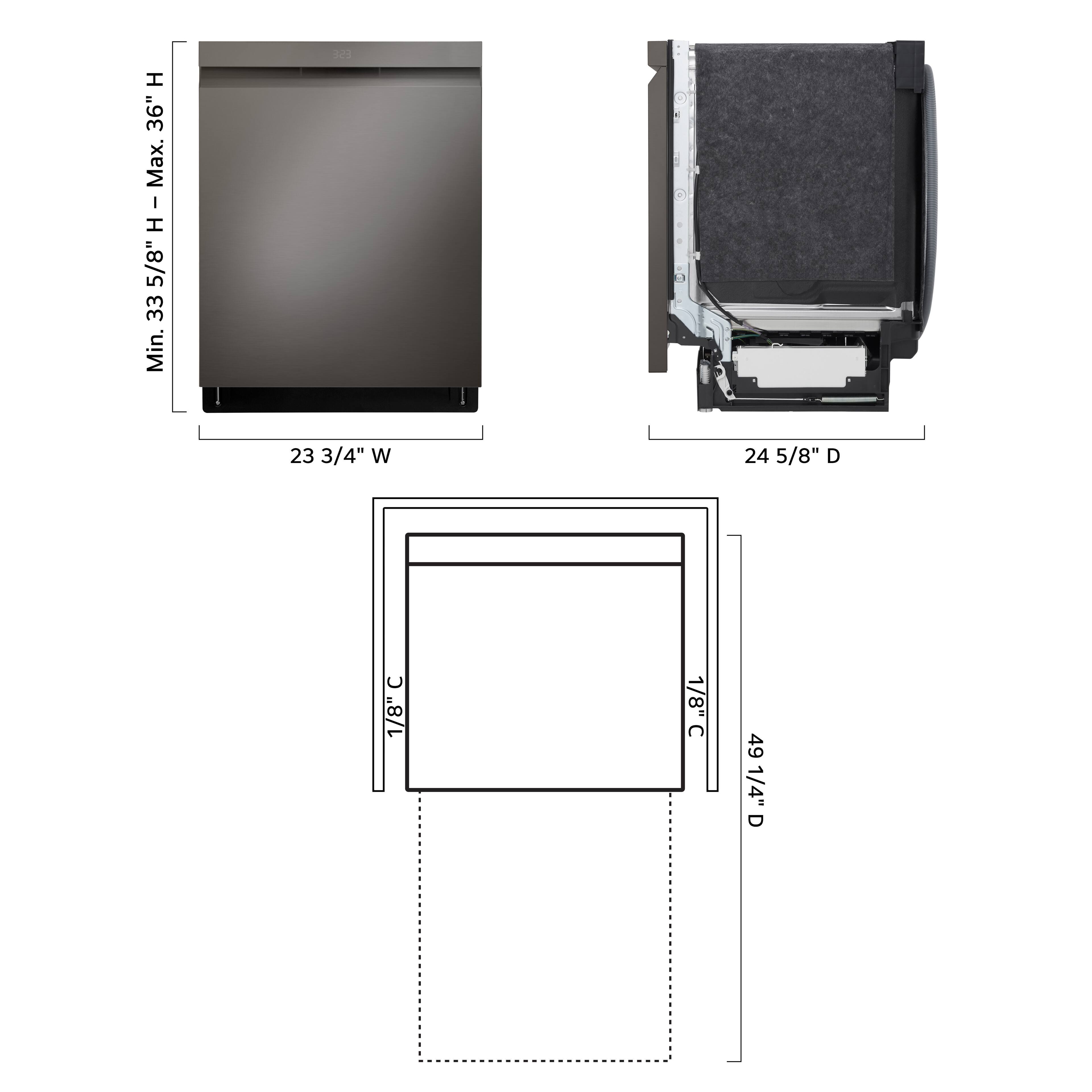 Best Buy: LG 24" Top Control Smart Built-In Stainless Steel Tub ...