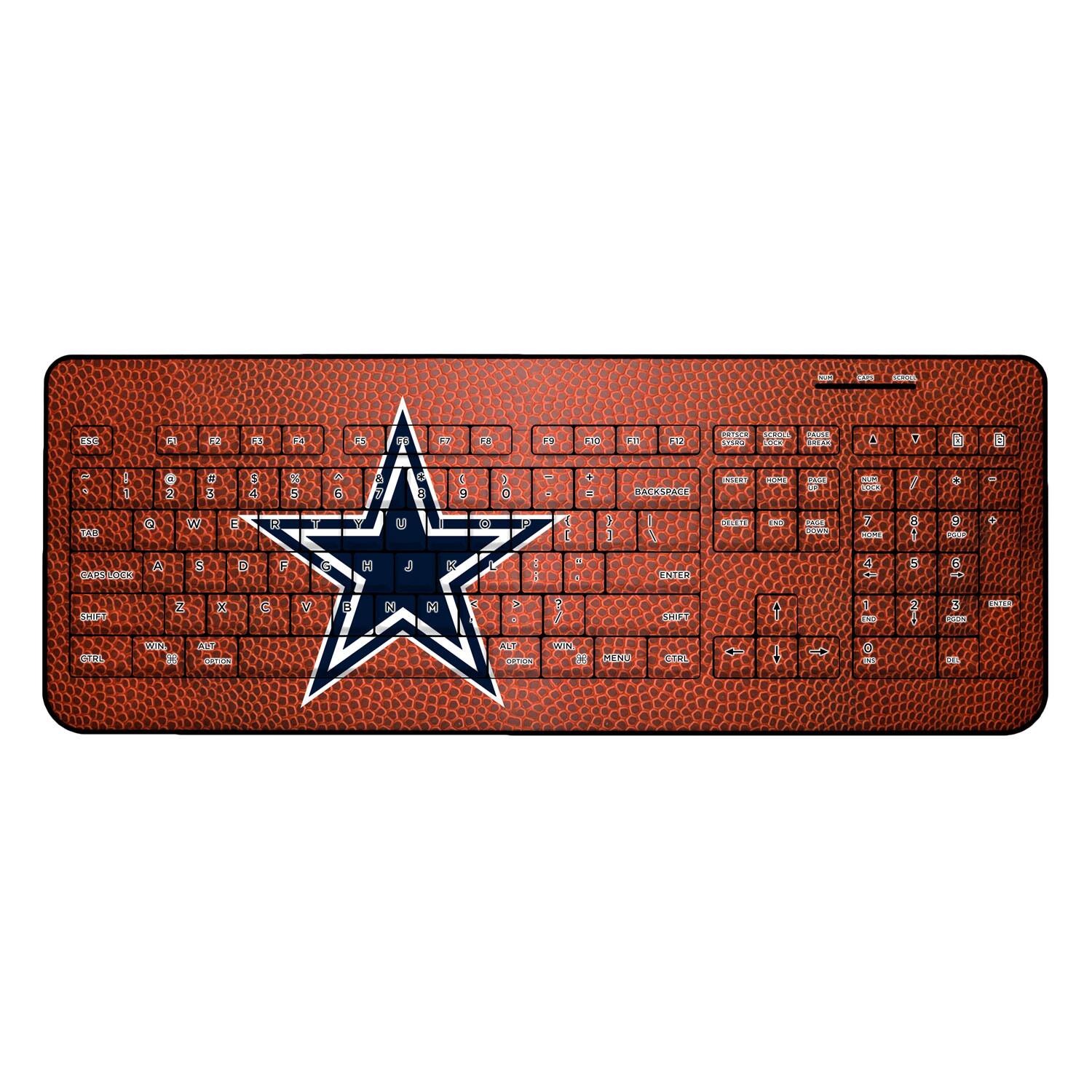 Keyscaper Dallas Cowboys Football Design Wireless Keyboard Multicolor ...