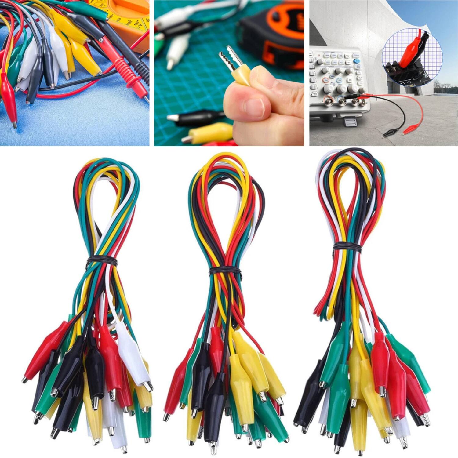 Stock Preferred 20 Pcs Electrical Jumper Test Leads with Alligator ...